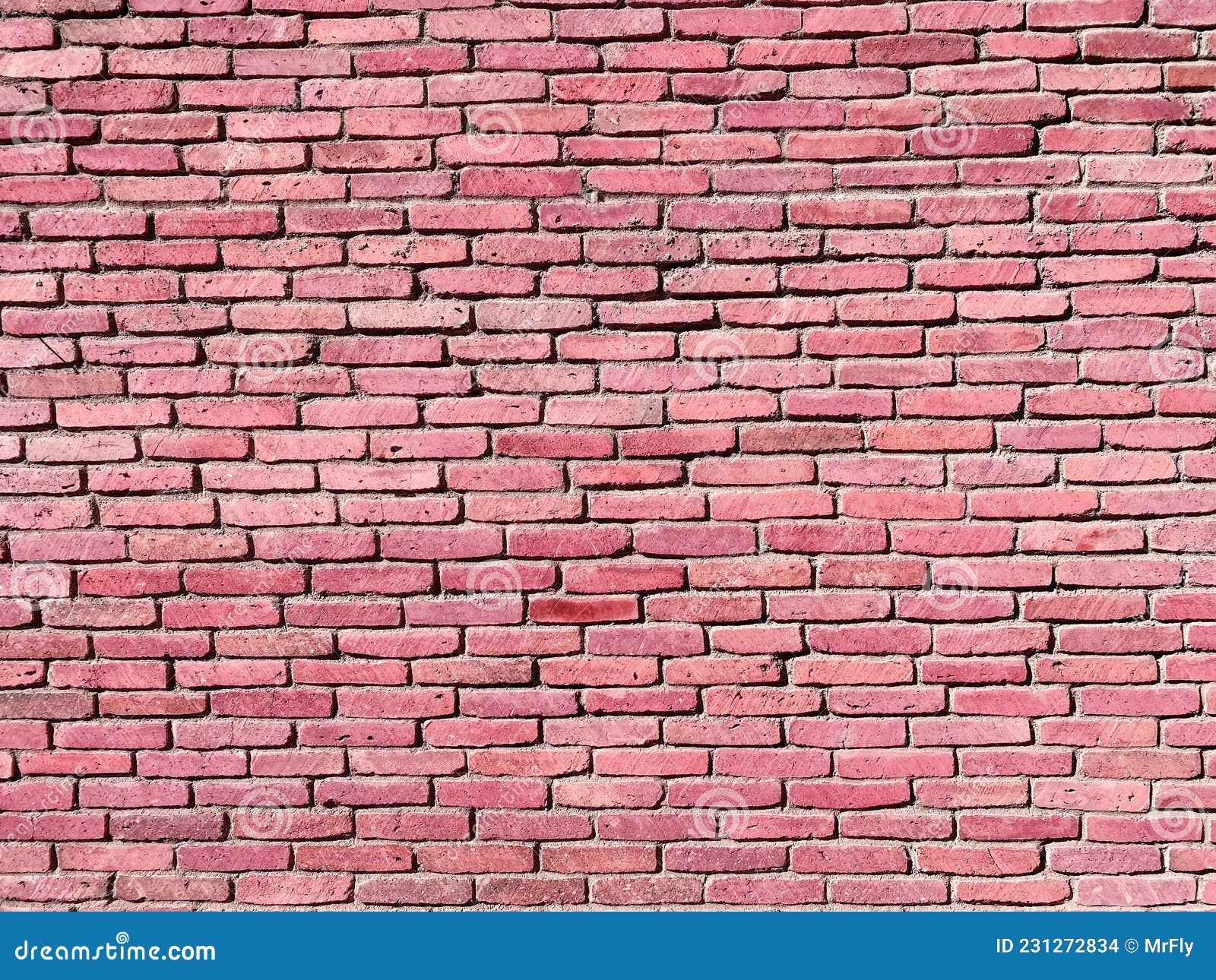 Vivid Red Clay Brick Wall, Detailed View of Bricks Stock Photo - Image ...