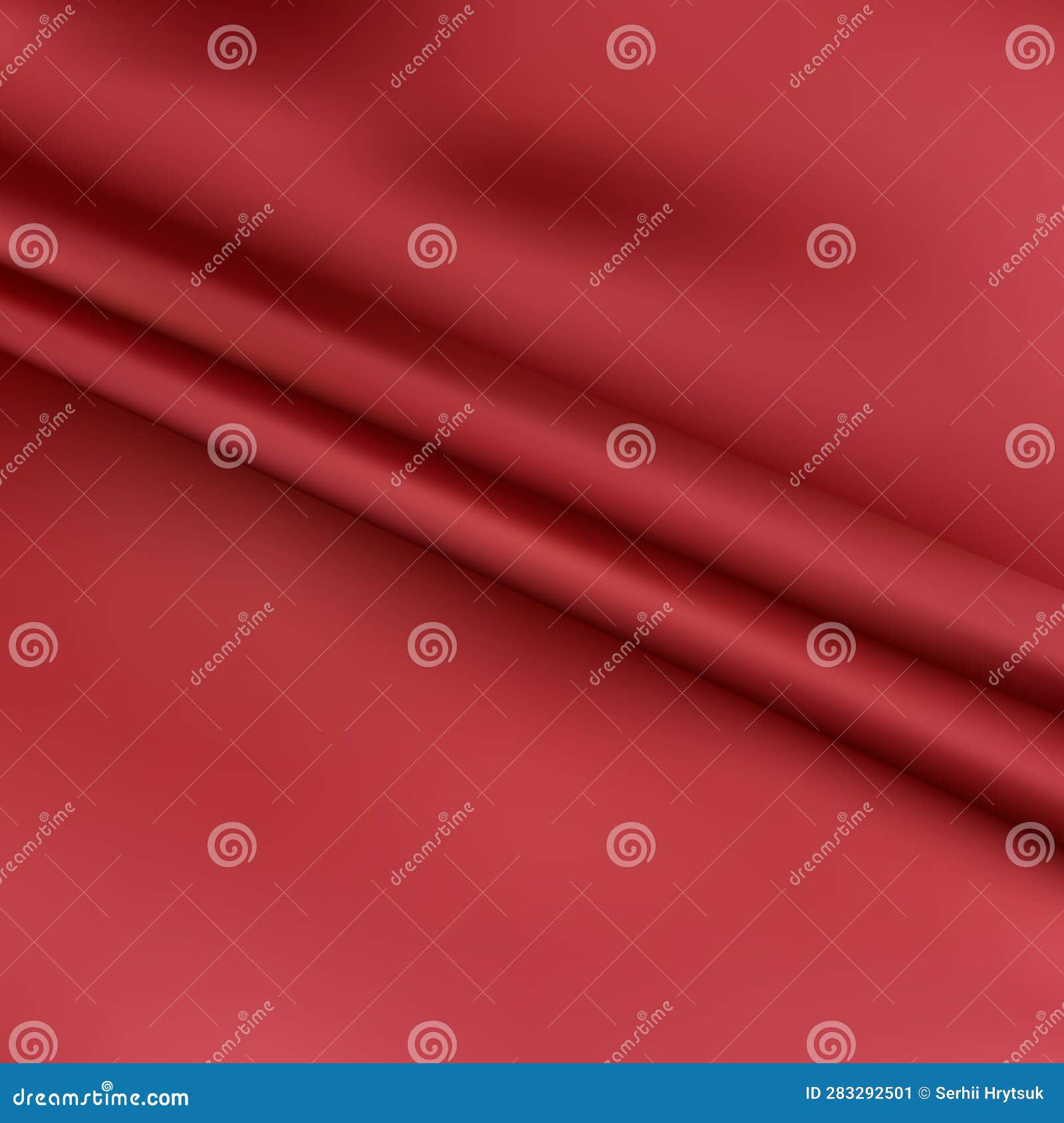 Vivid Red Crumpled Elastic Fabric Background. Eps 10 Stock Illustration ...