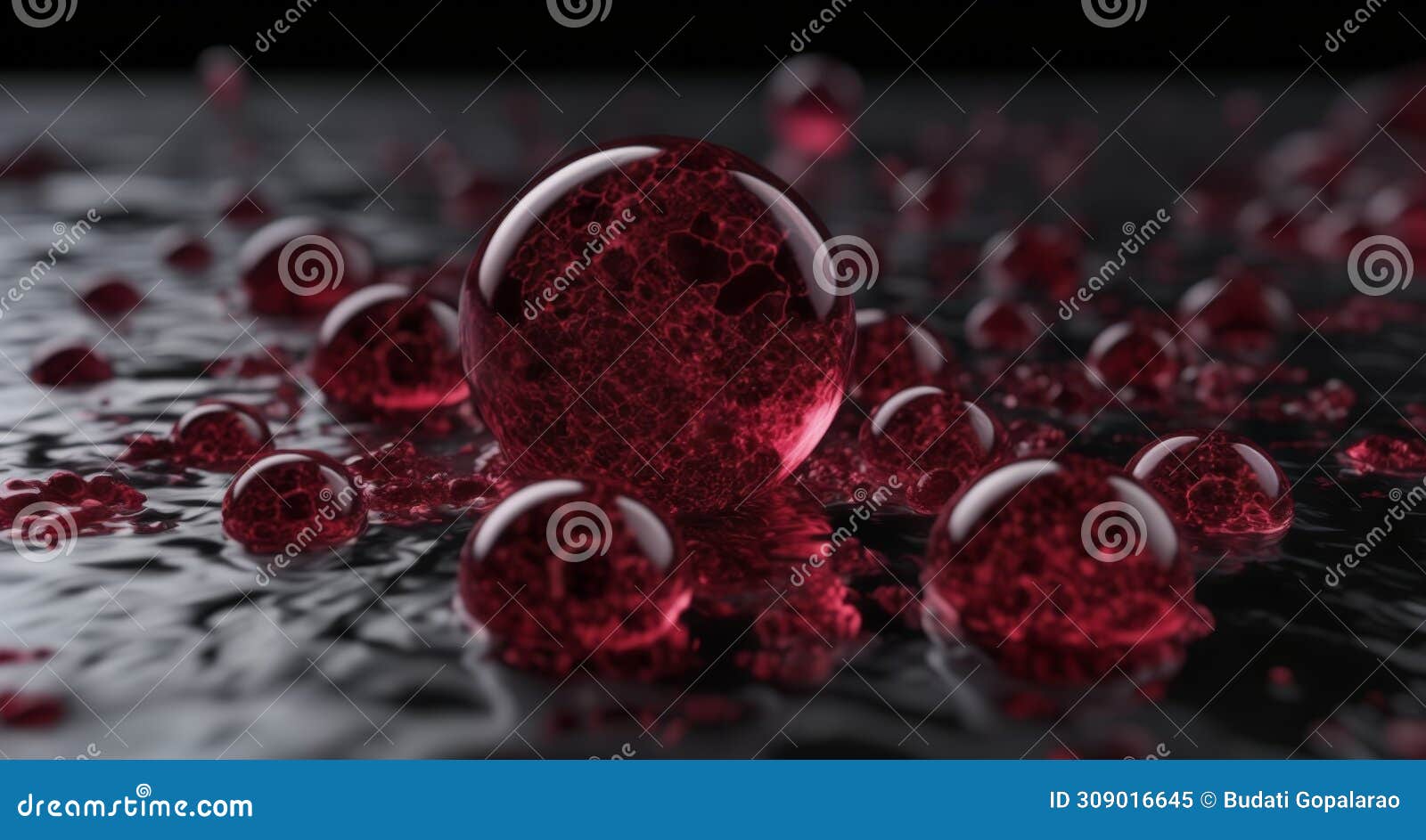 Vivid Red Droplets in a Dark Setting, Perfect for Dramatic Visual ...
