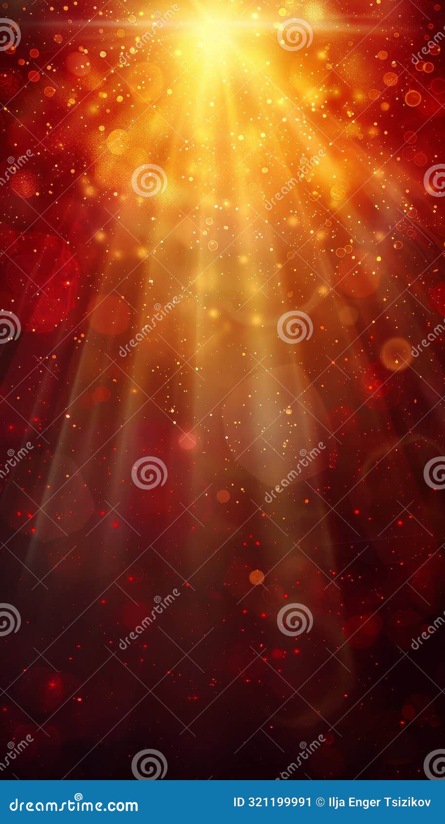 Vivid Red Light Burst with Abstract Rays on Dark Red Background with ...