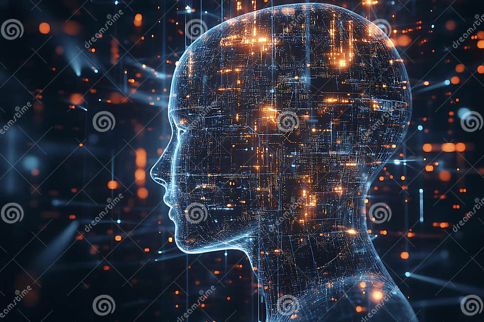 Vivid Representation of Artificial Intelligence Brain Function Stock Image - Image of artificial ...