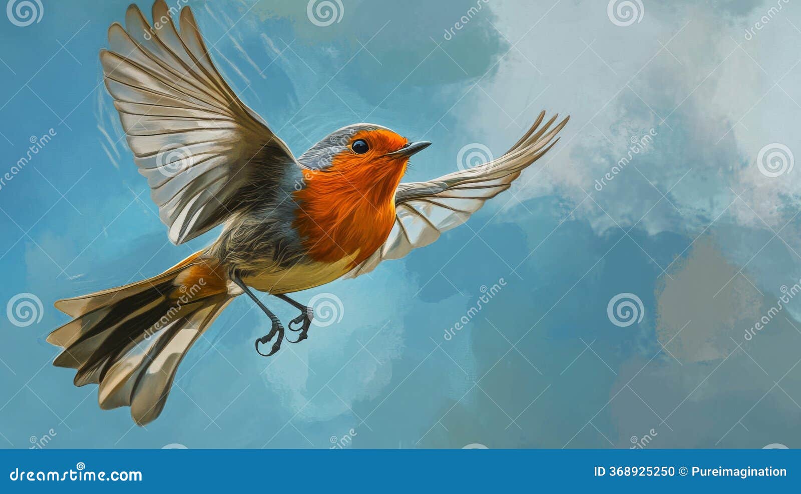 Red Robin In Flight: A Stunning Depiction Of Nature's Beauty Royalty ...