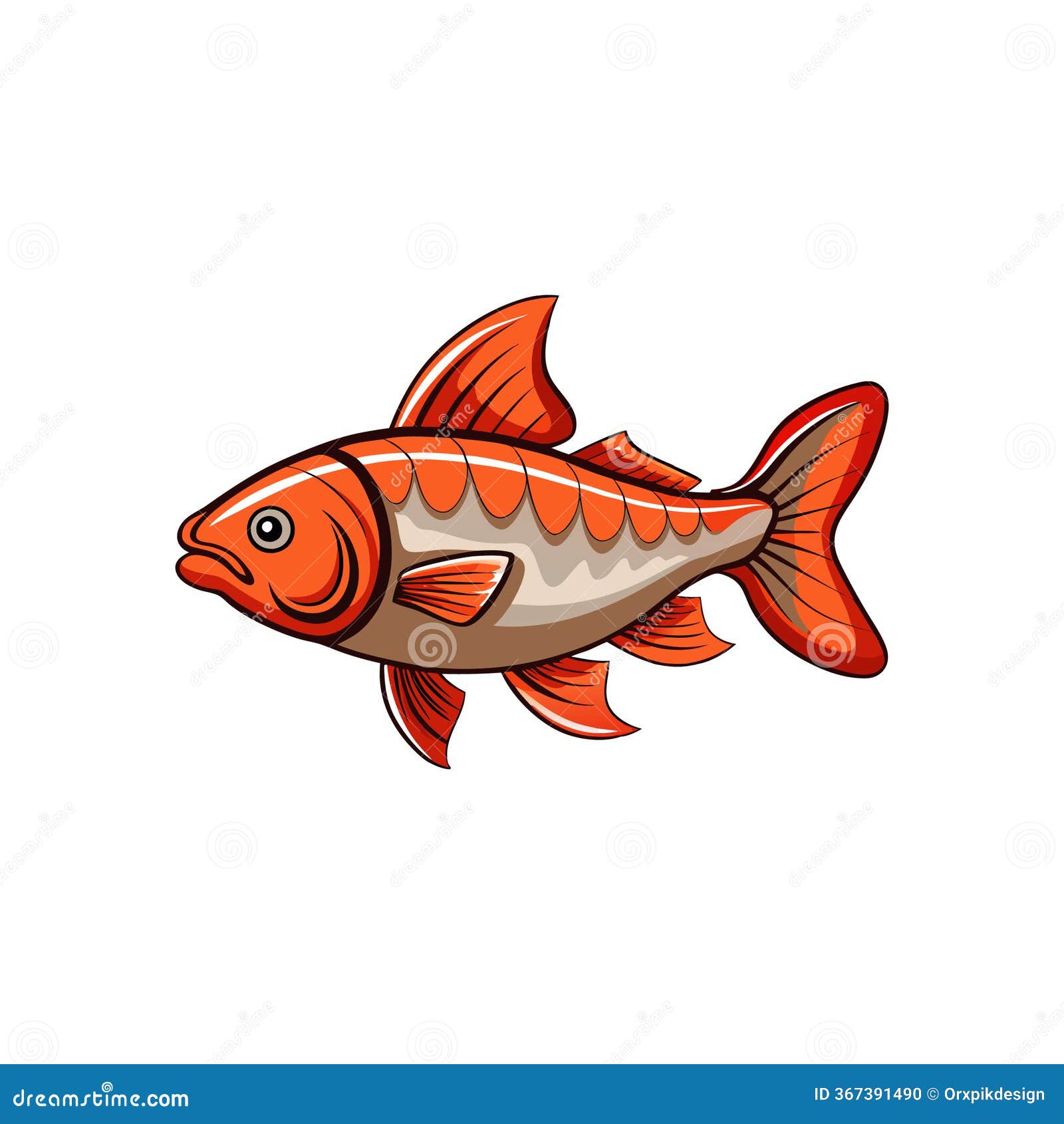 Vivid Rohu Fish Artwork Featuring Realistic Colors Stock Photo ...