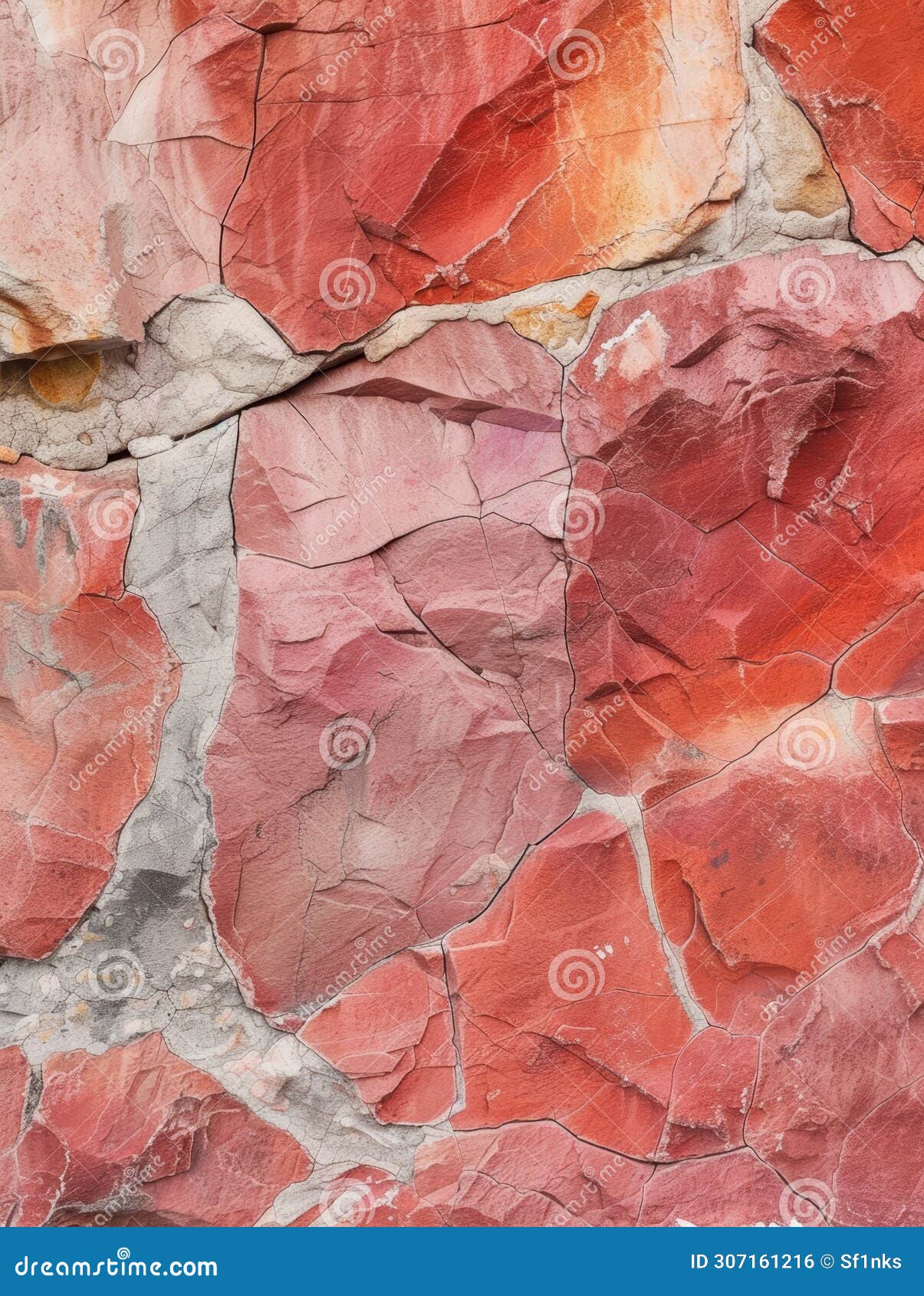 Vivid Rustic Red Stone Cladding with Varied Hues and Textures for a ...