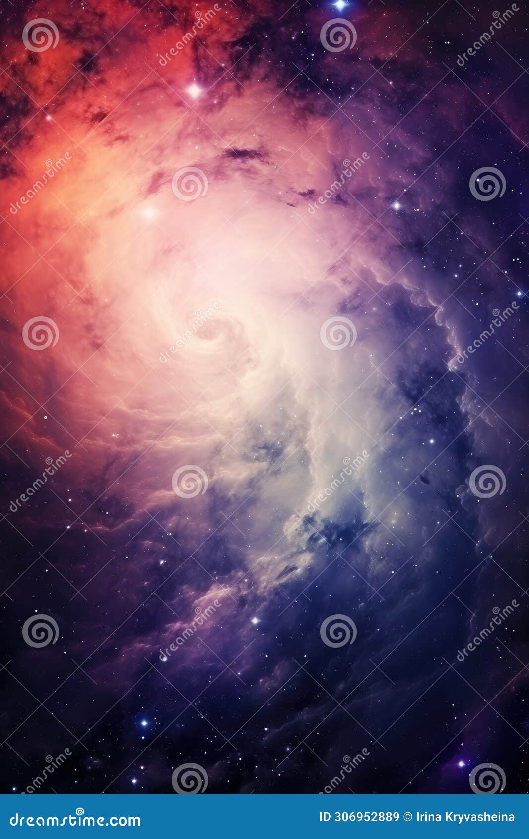 Vivid Space Background with Swirling Galaxies, Stars, and Ample Copy ...
