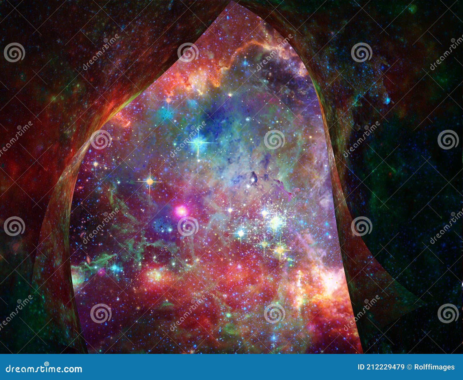 Vivid Space. 3D Rendering stock illustration. Illustration of wallpaper ...