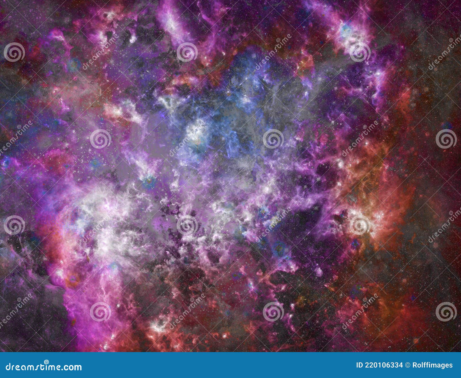 Vivid Space. 3D Rendering stock illustration. Illustration of cosmos ...