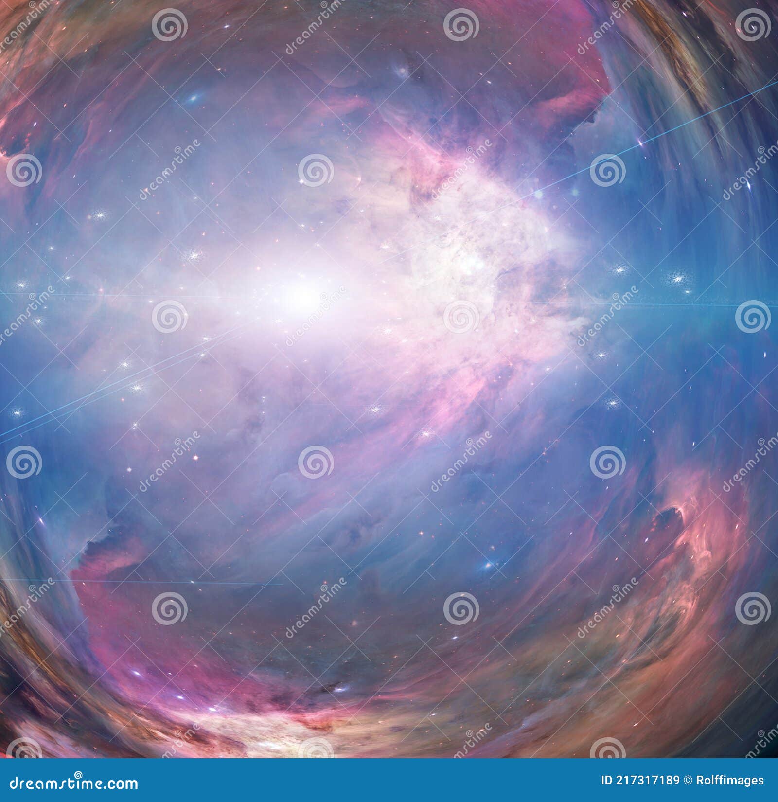 Vivid Space. 3D Rendering stock illustration. Illustration of ...