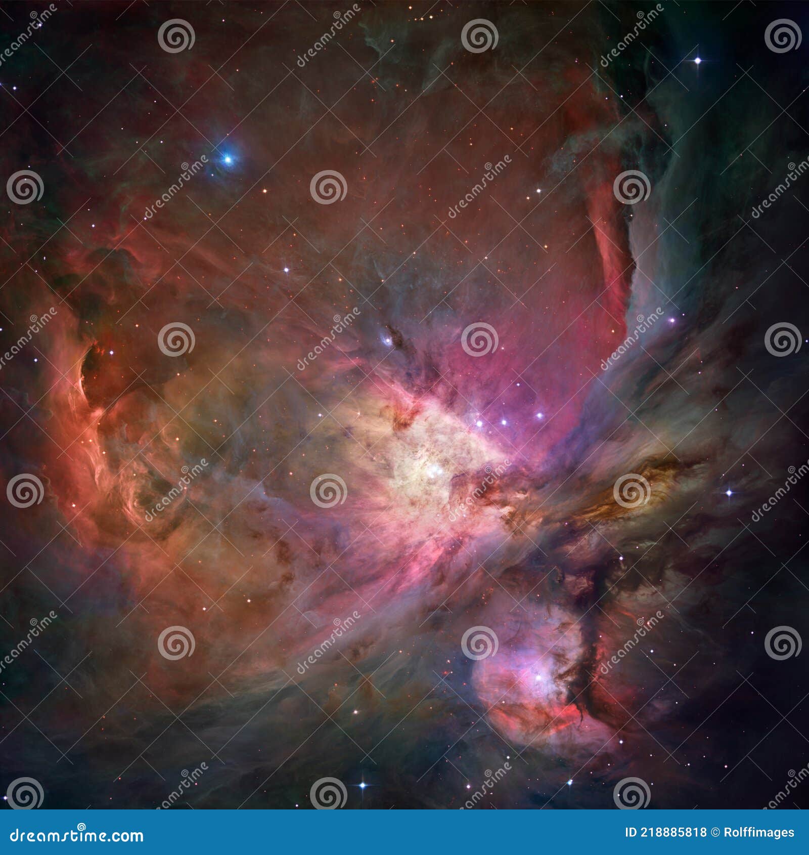 Vivid Space. 3D Rendering stock illustration. Illustration of space ...