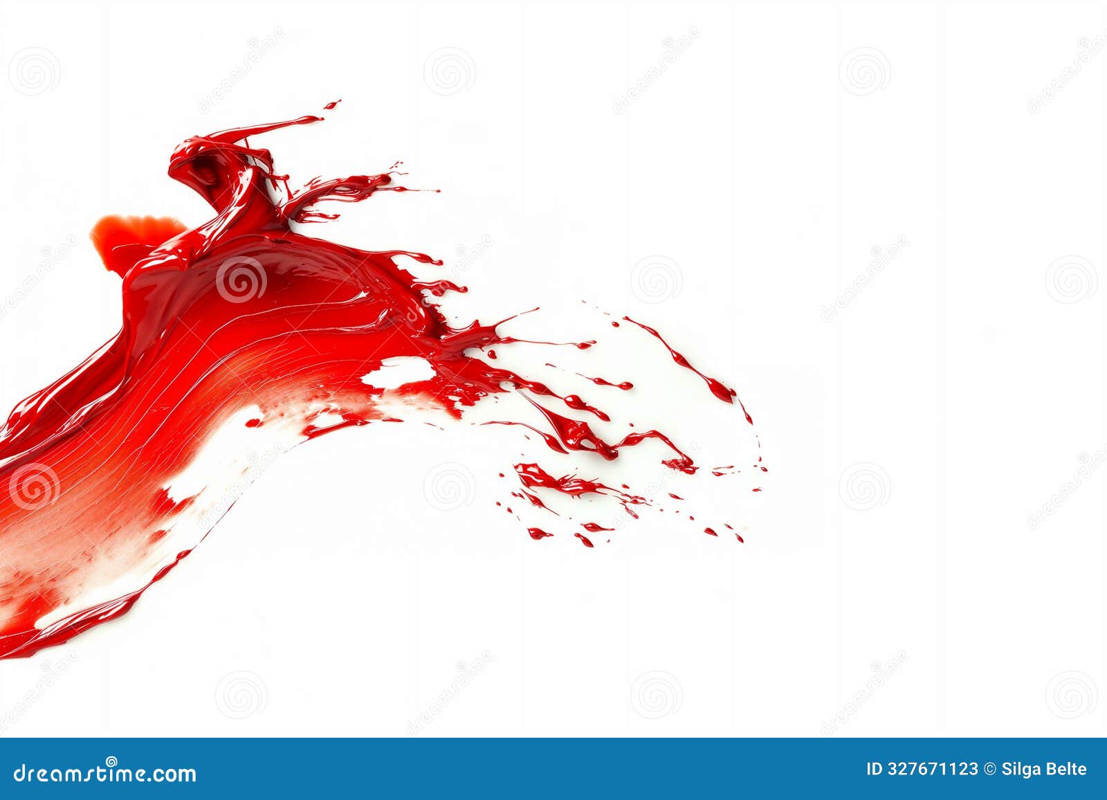 Vivid Red Splash On White Background Creates Striking Visual Impact ...