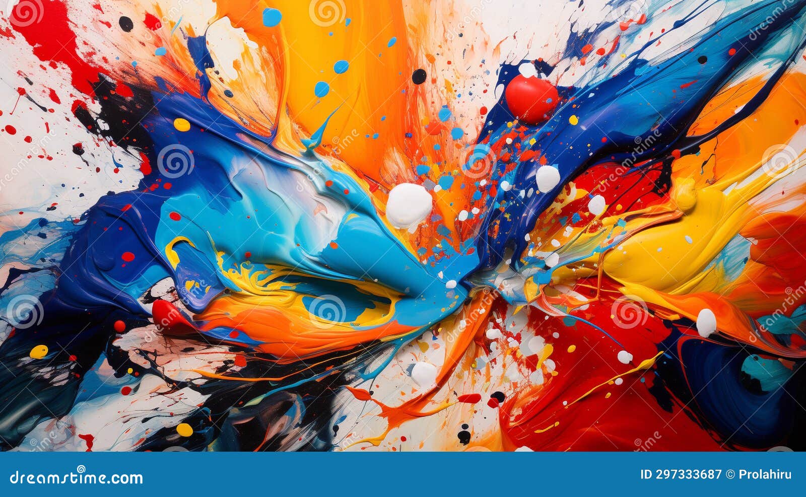 Vivid Splashes of Paint Abstract Expressionism Stock Illustration ...