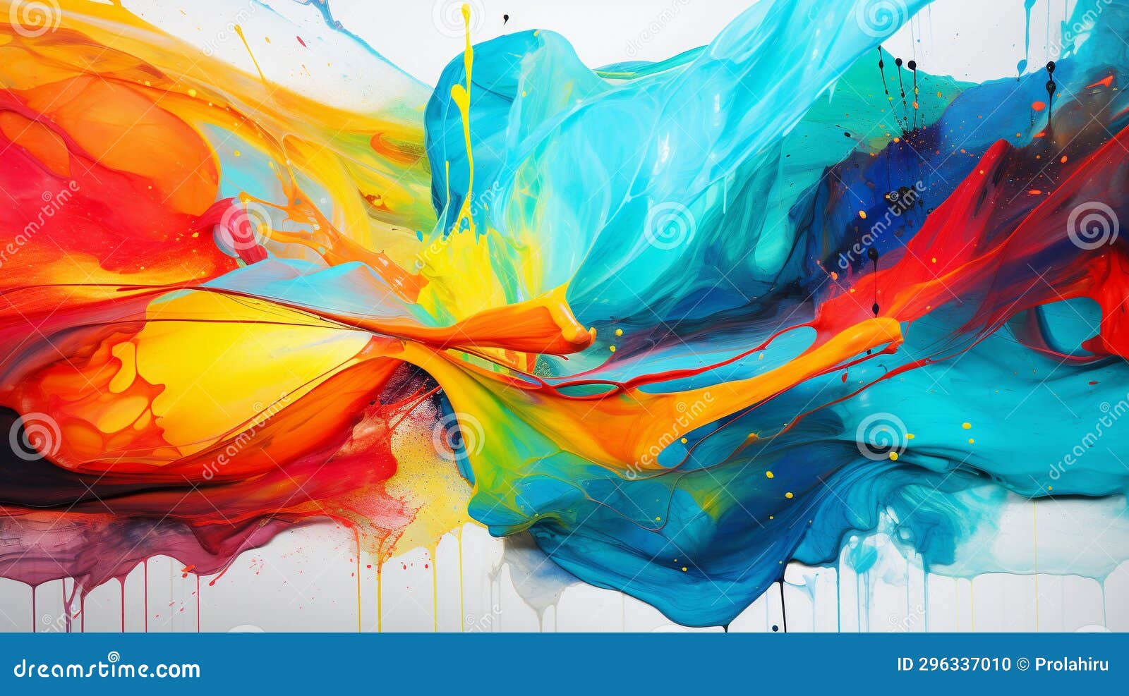 Vivid Splashes of Paint Abstract Expressionism Stock Illustration ...