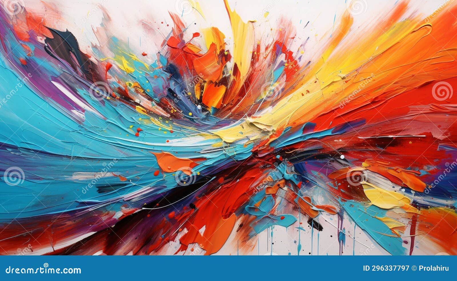 Vivid Splashes of Paint Abstract Expressionism Stock Illustration ...