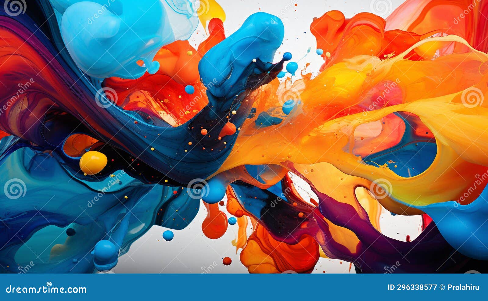 Vivid Splashes of Paint Abstract Expressionism Stock Illustration ...
