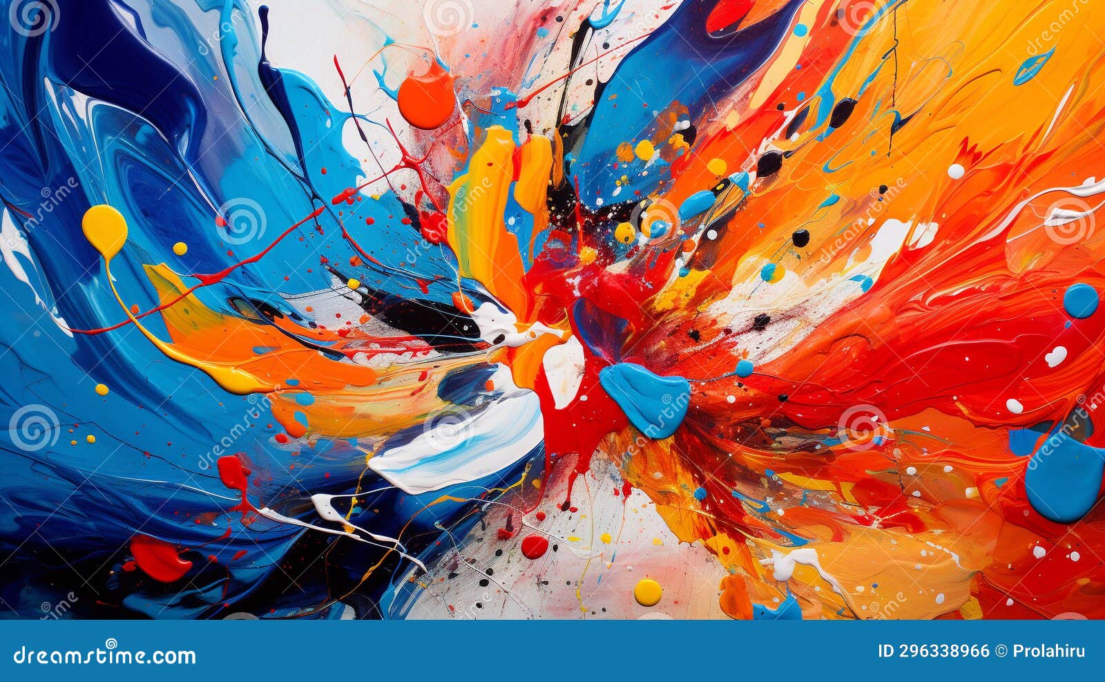Vivid Splashes of Paint Abstract Expressionism Stock Illustration ...