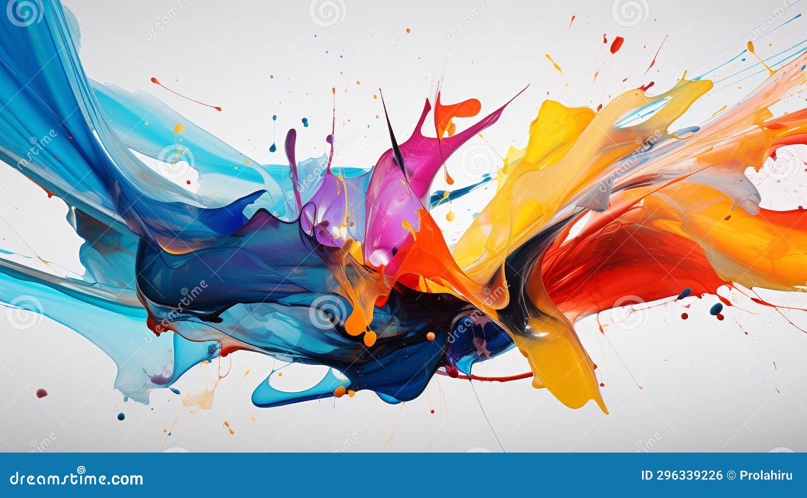 Vivid Splashes of Paint Abstract Expressionism Stock Illustration ...