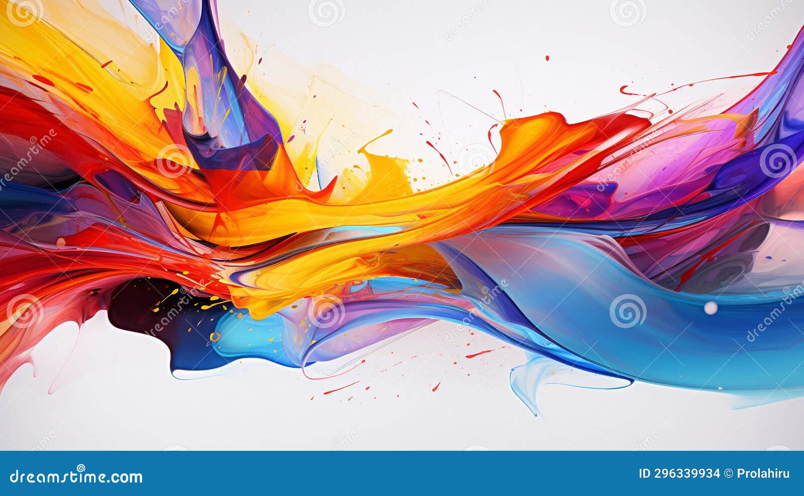 Vivid Splashes of Paint Abstract Expressionism Stock Illustration ...