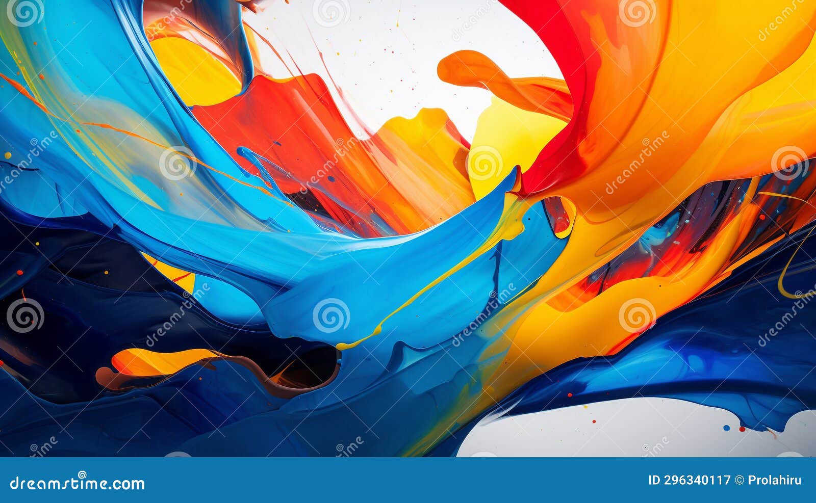 Vivid Splashes of Paint Abstract Expressionism Stock Illustration ...