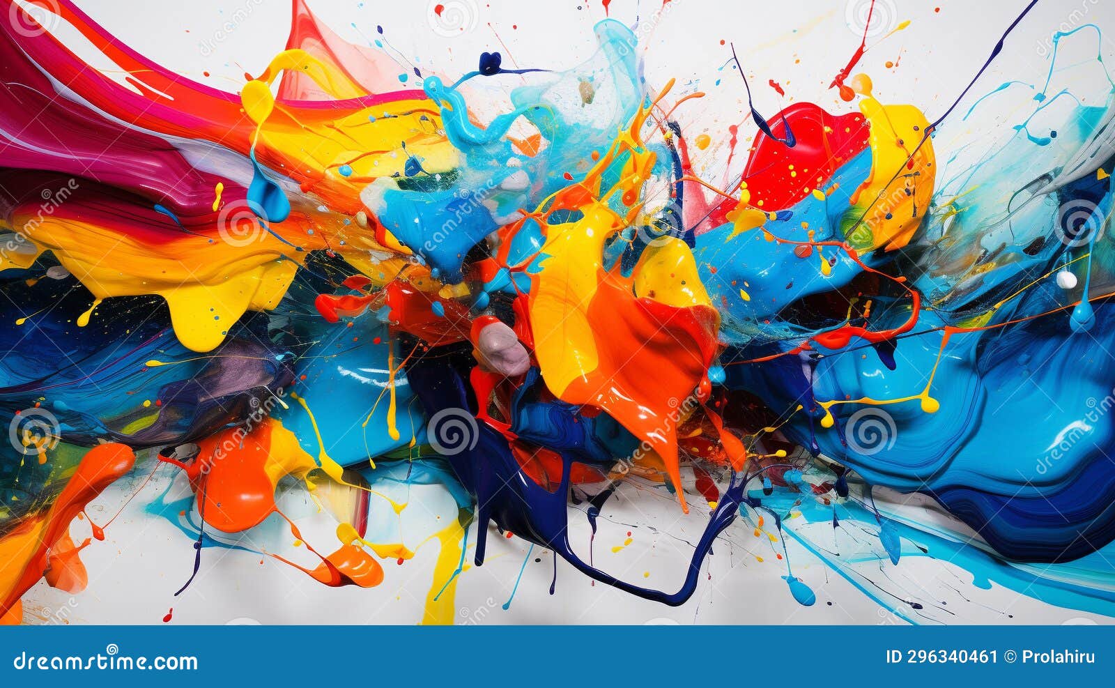 Vivid Splashes of Paint Abstract Expressionism Stock Illustration ...