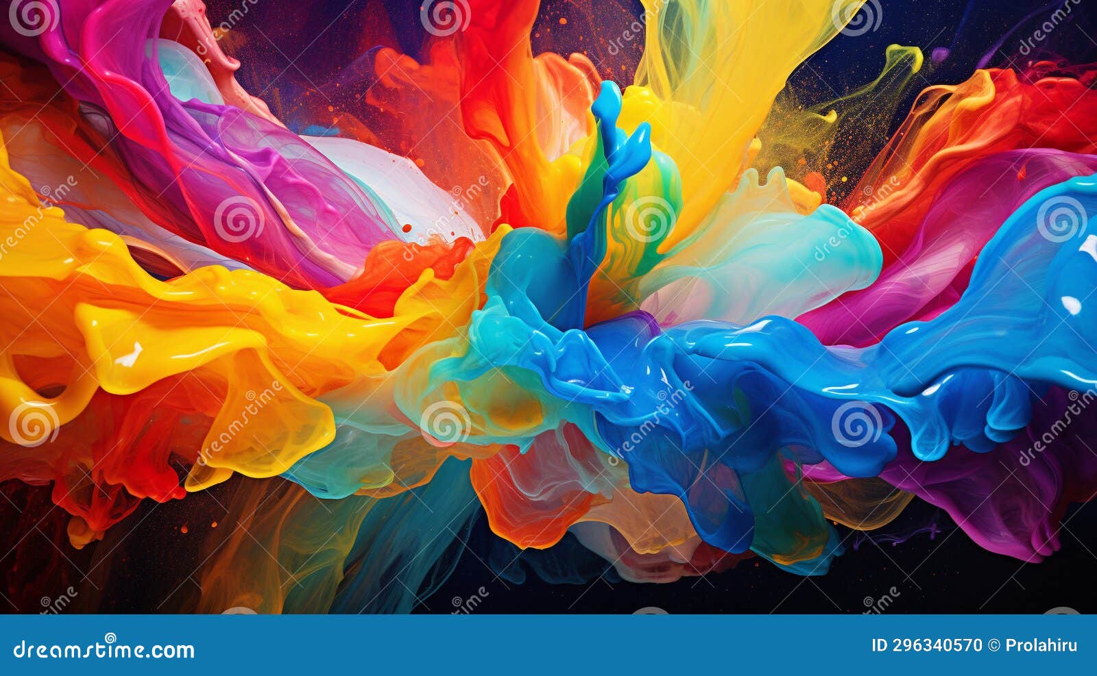 Vivid Splashes of Paint Abstract Expressionism Stock Illustration ...