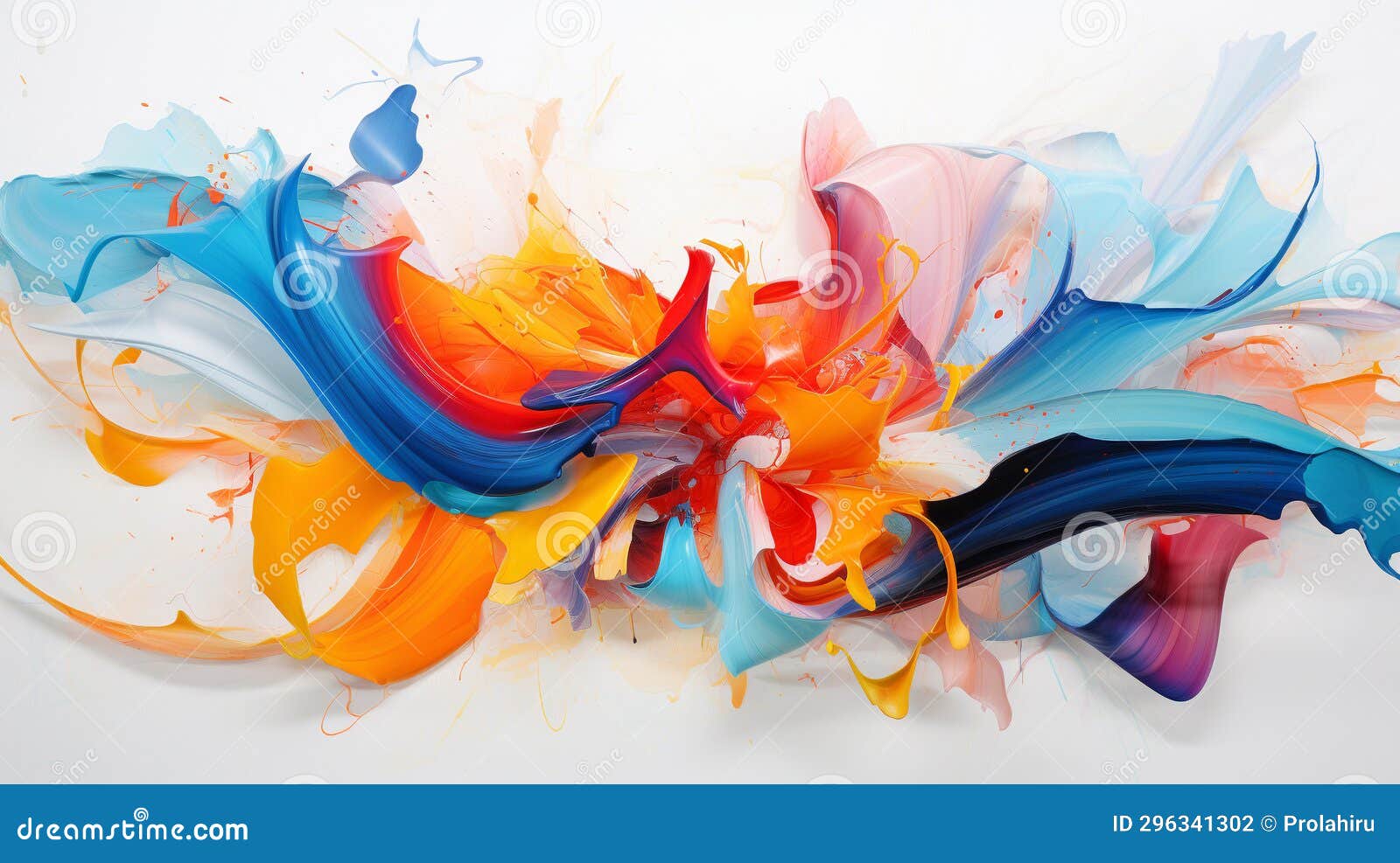 Vivid Splashes of Paint Abstract Expressionism Stock Illustration ...