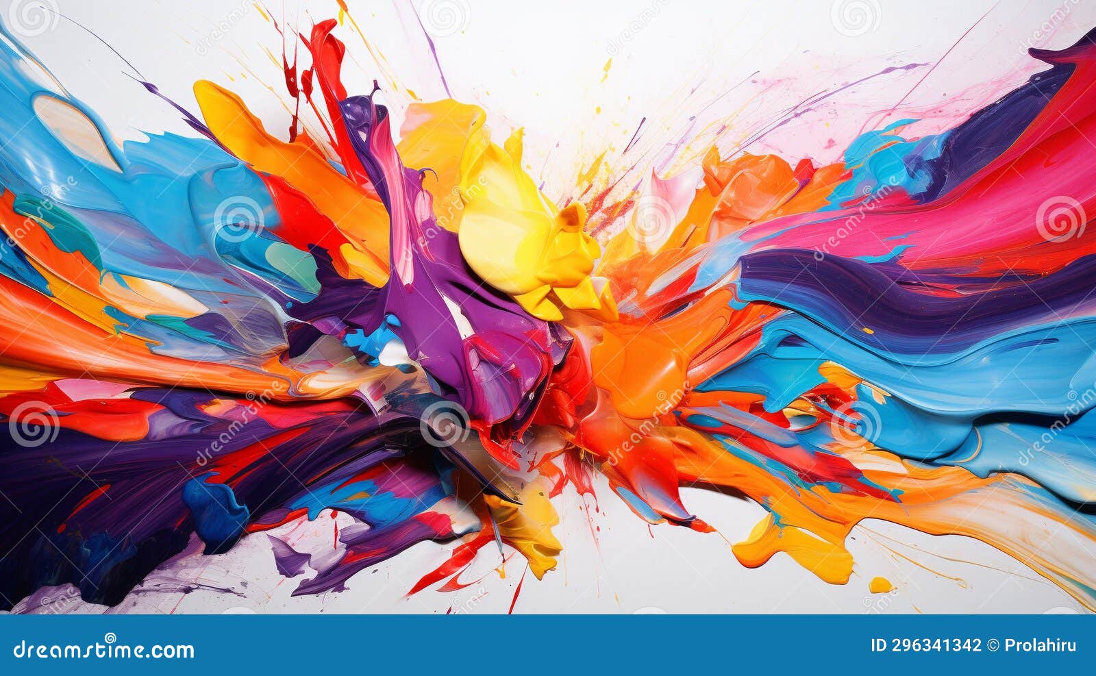 Vivid Splashes of Paint Abstract Expressionism Stock Illustration ...