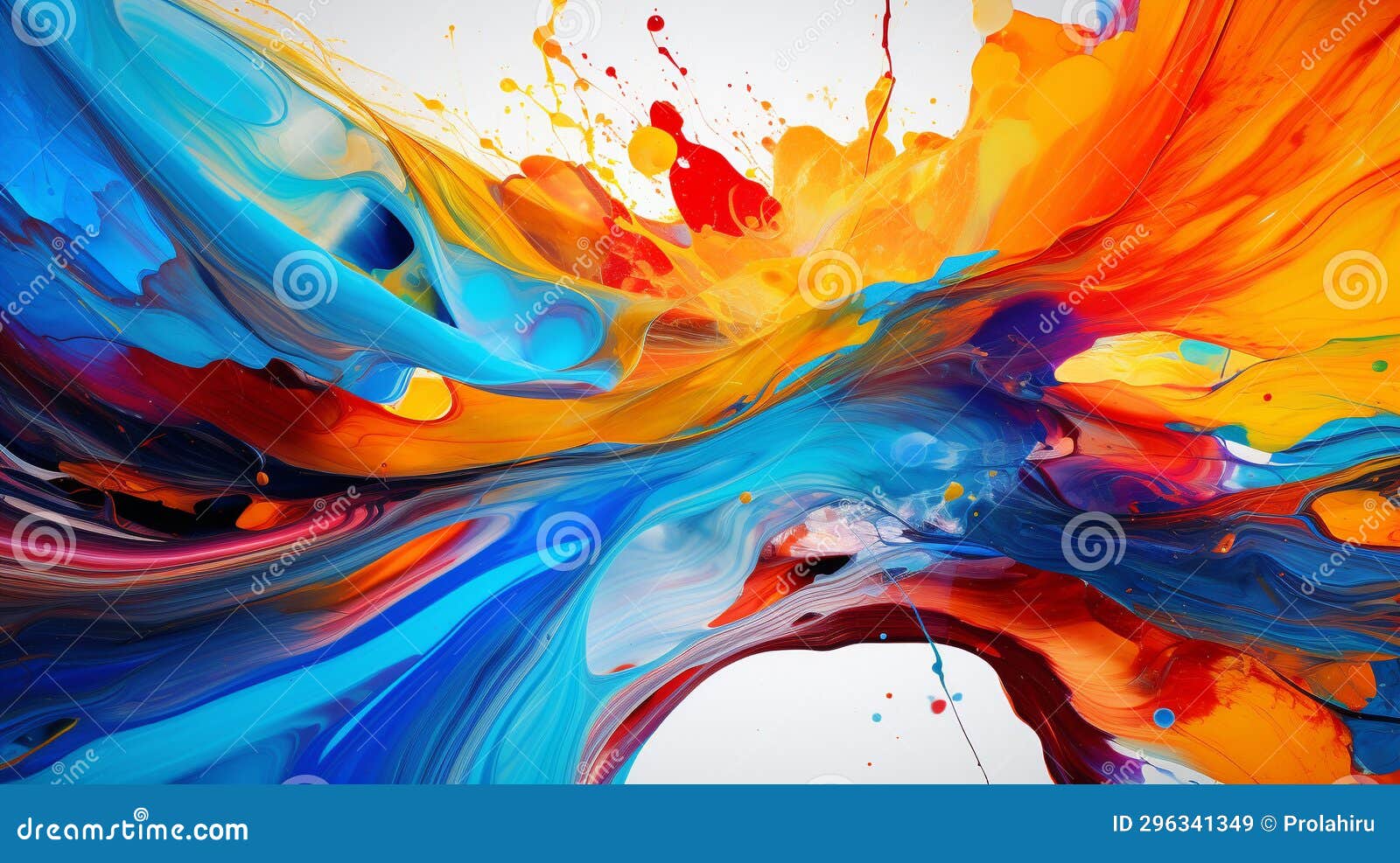 Vivid Splashes of Paint Abstract Expressionism Stock Illustration ...