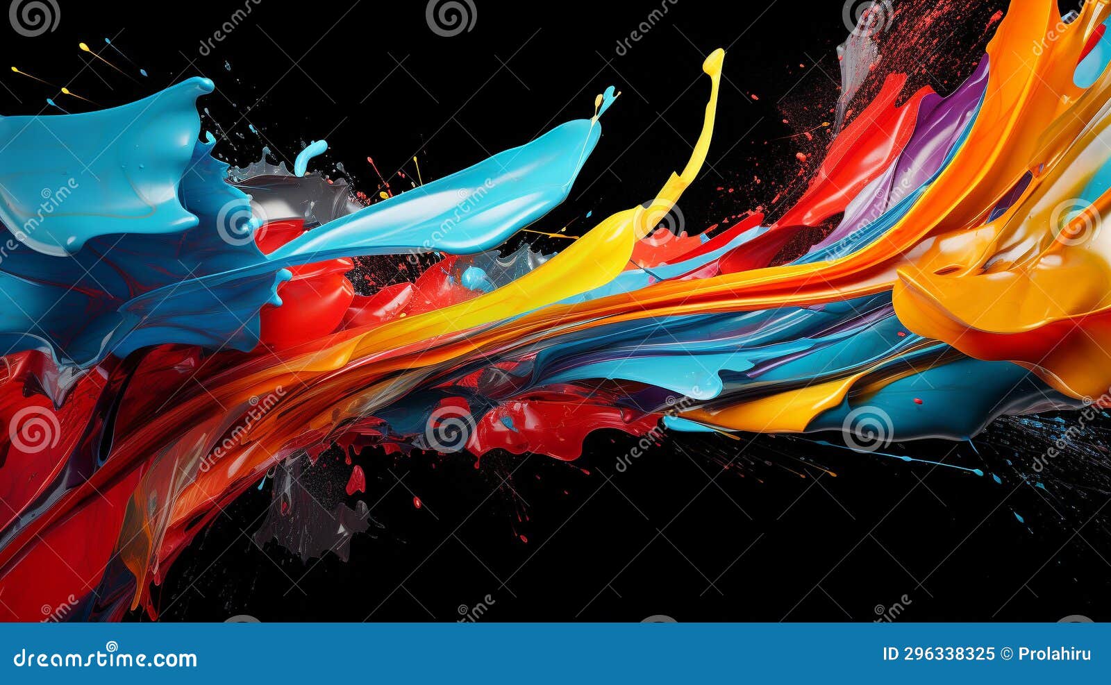 Vivid Splashes of Paint Abstract Expressionism Stock Illustration ...