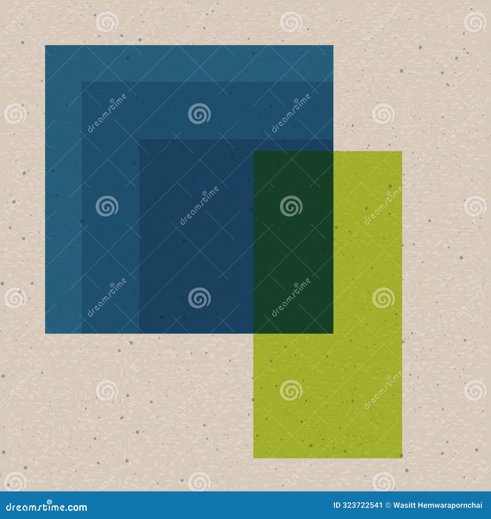 Vivid Square and Rectangle Shapes Transparency Overlap Illustrations ...