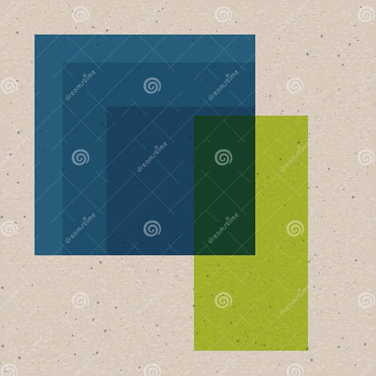 Vivid Square and Rectangle Shapes Transparency Overlap Illustrations ...