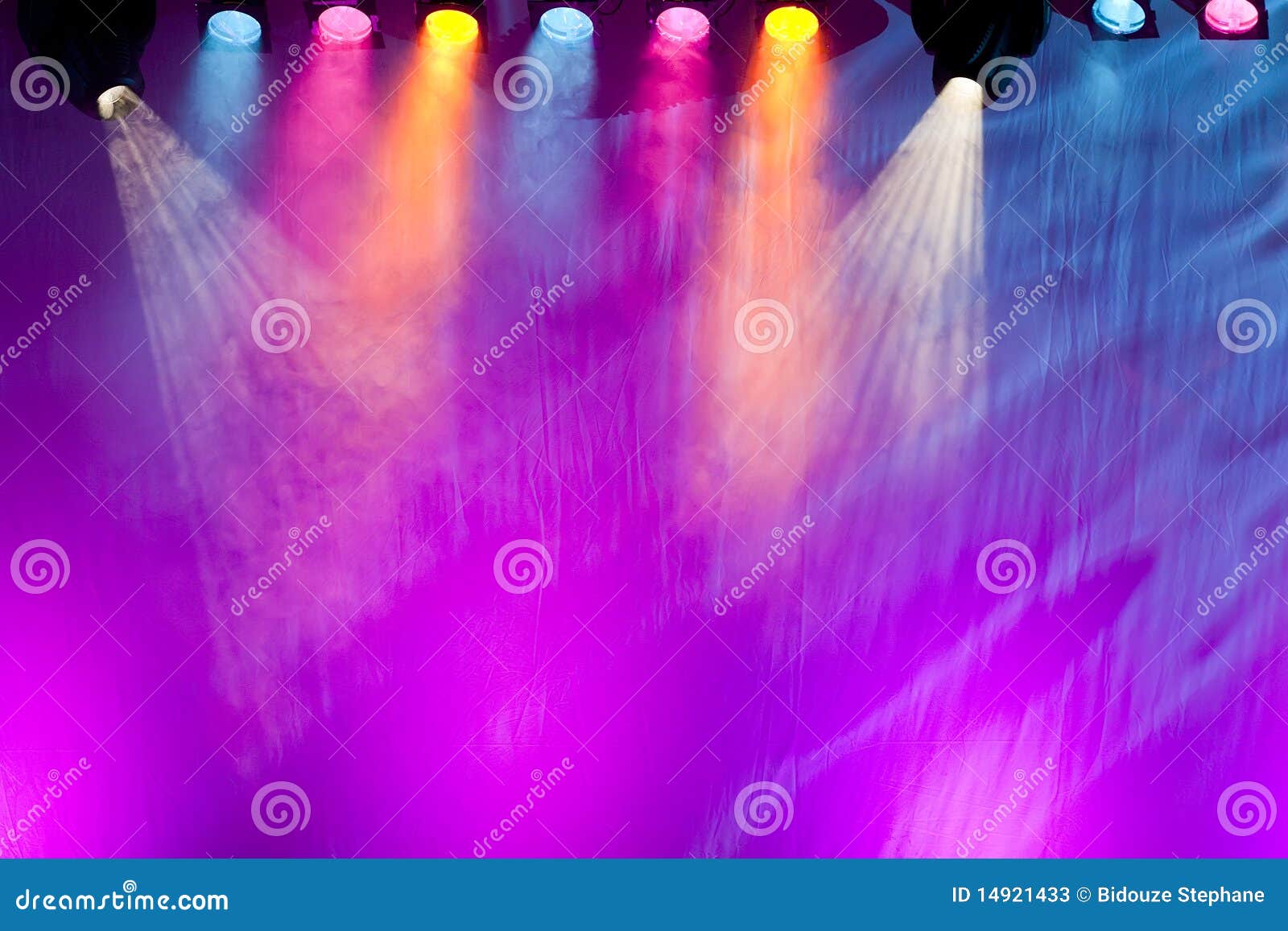Vivid stage spotlights stock image. Image of vivid, light - 14921433