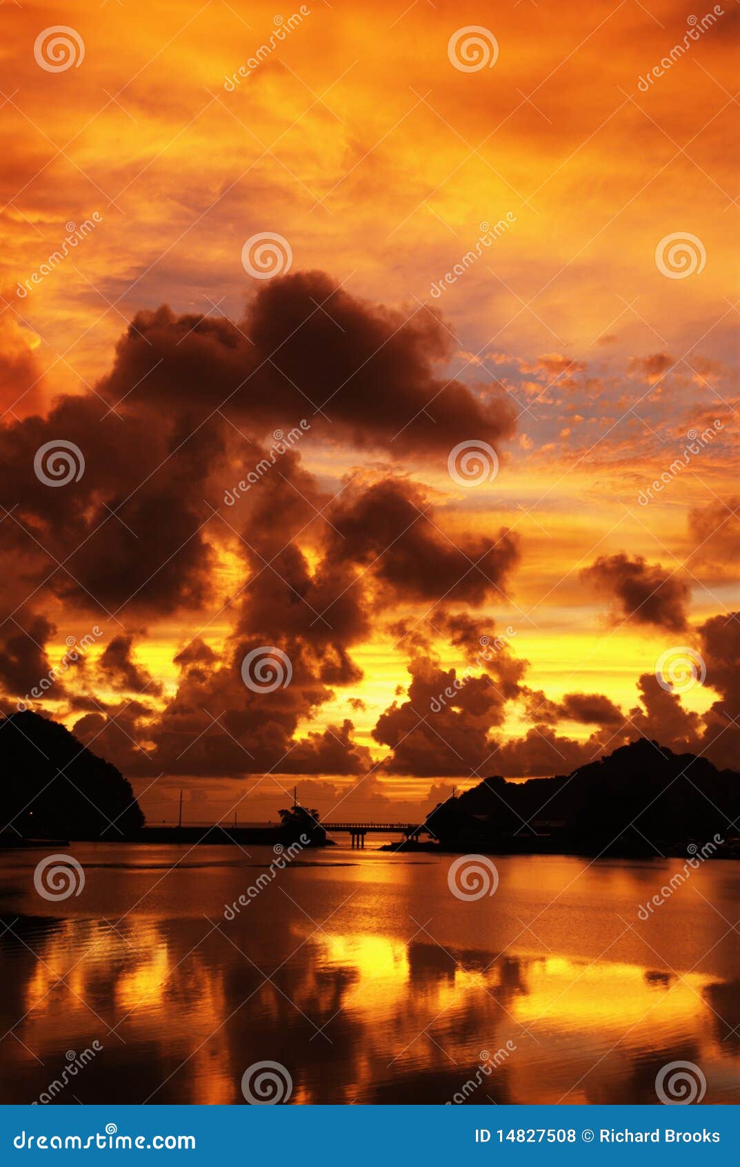 Vivid Sunset stock photo. Image of bridge, colorful, sunset - 14827508