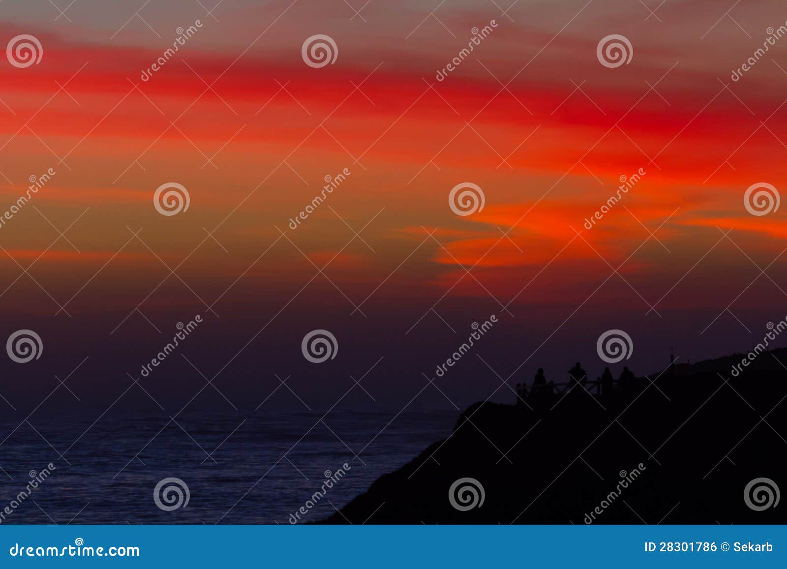 Vivid Sunset Colors Near the Ocean Stock Photo - Image of outdoor ...