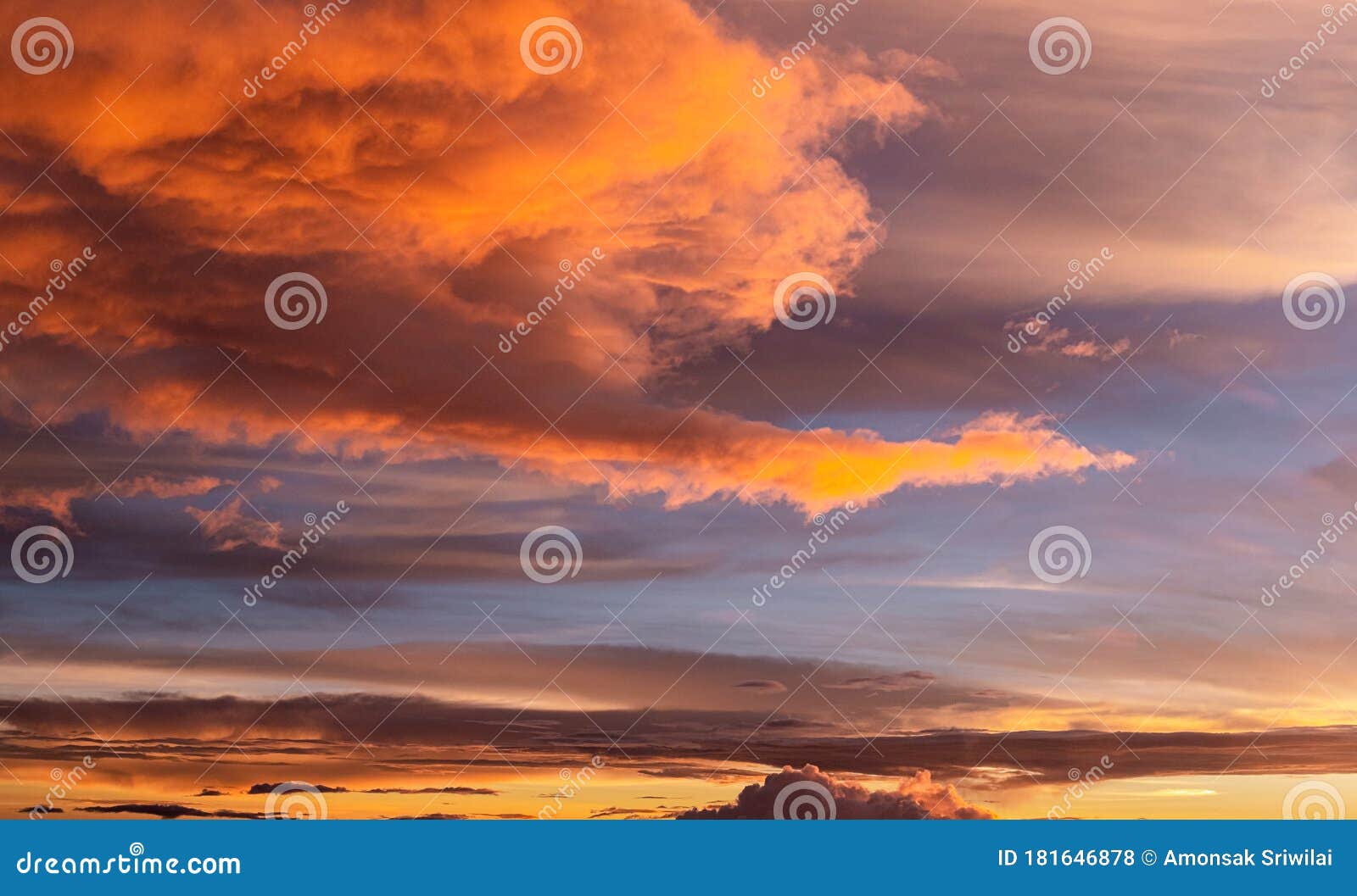 Vivid Sunset Sky with Moving Cloud Stock Photo - Image of beautiful ...