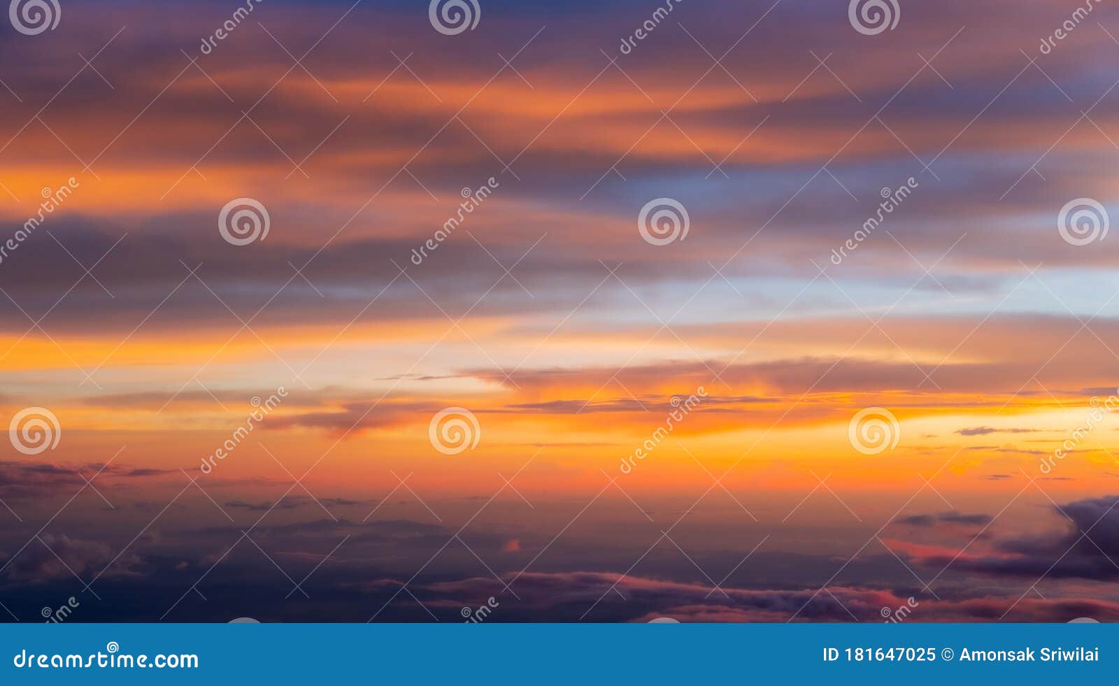 Vivid Sunset Sky with Moving Cloud Stock Image - Image of view ...