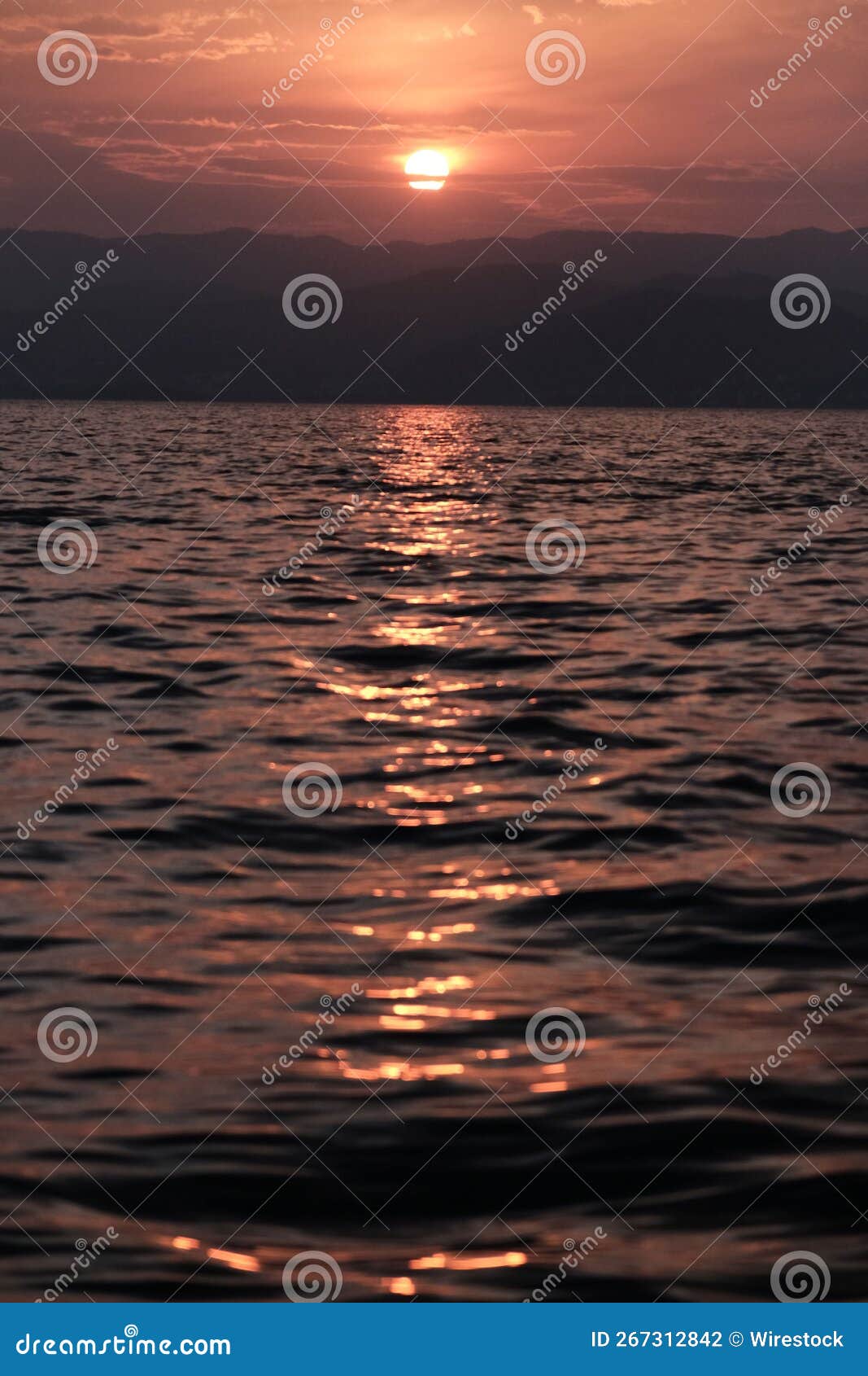 Vivid Sunset Sky Over the Sea Stock Photo - Image of background, view ...