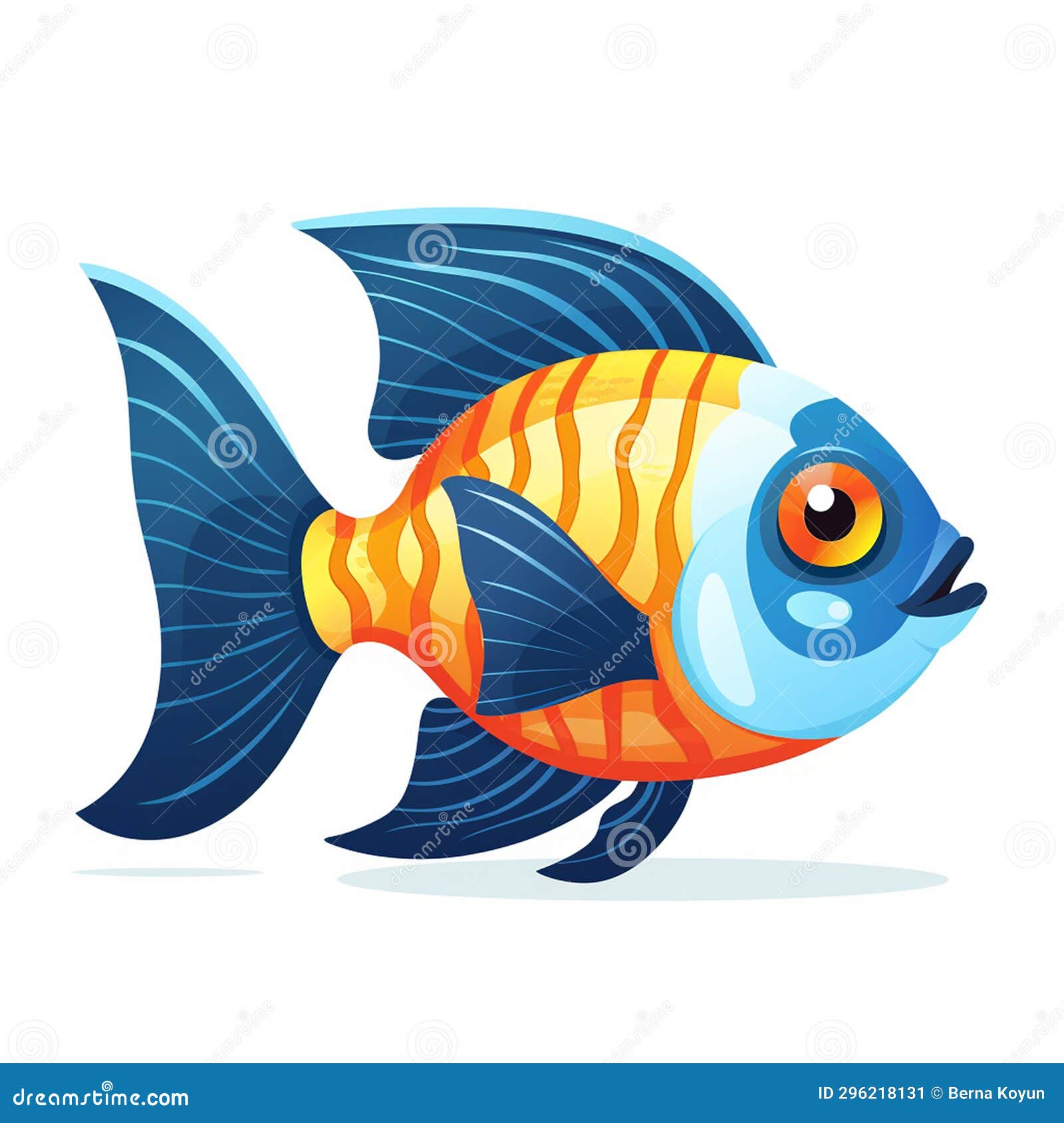 Vivid Tropical Fish Drawing Stock Illustration - Illustration of ...