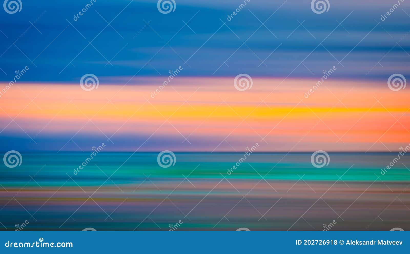 Vivid Twilight Sunset Sky And Motion Blur Of The Sea Under With Long ...