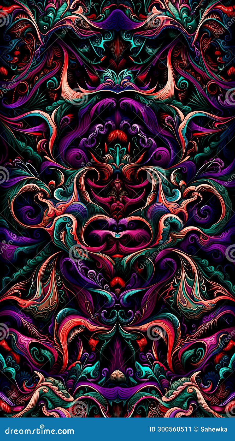 Vivid Unique Psychedelic Pattern, Texture, Wallpaper. Carpet Design ...