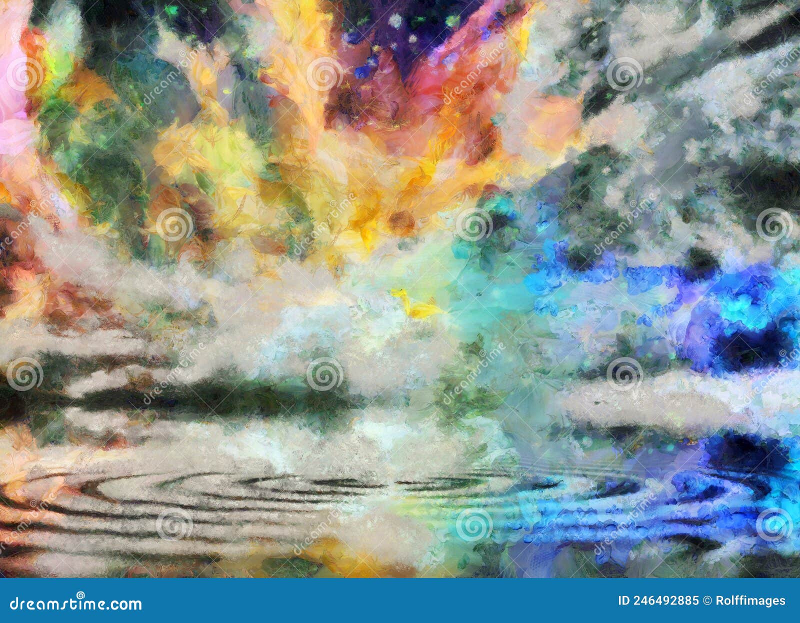 Vivid Universe, Ripples on Water Surface Stock Illustration ...
