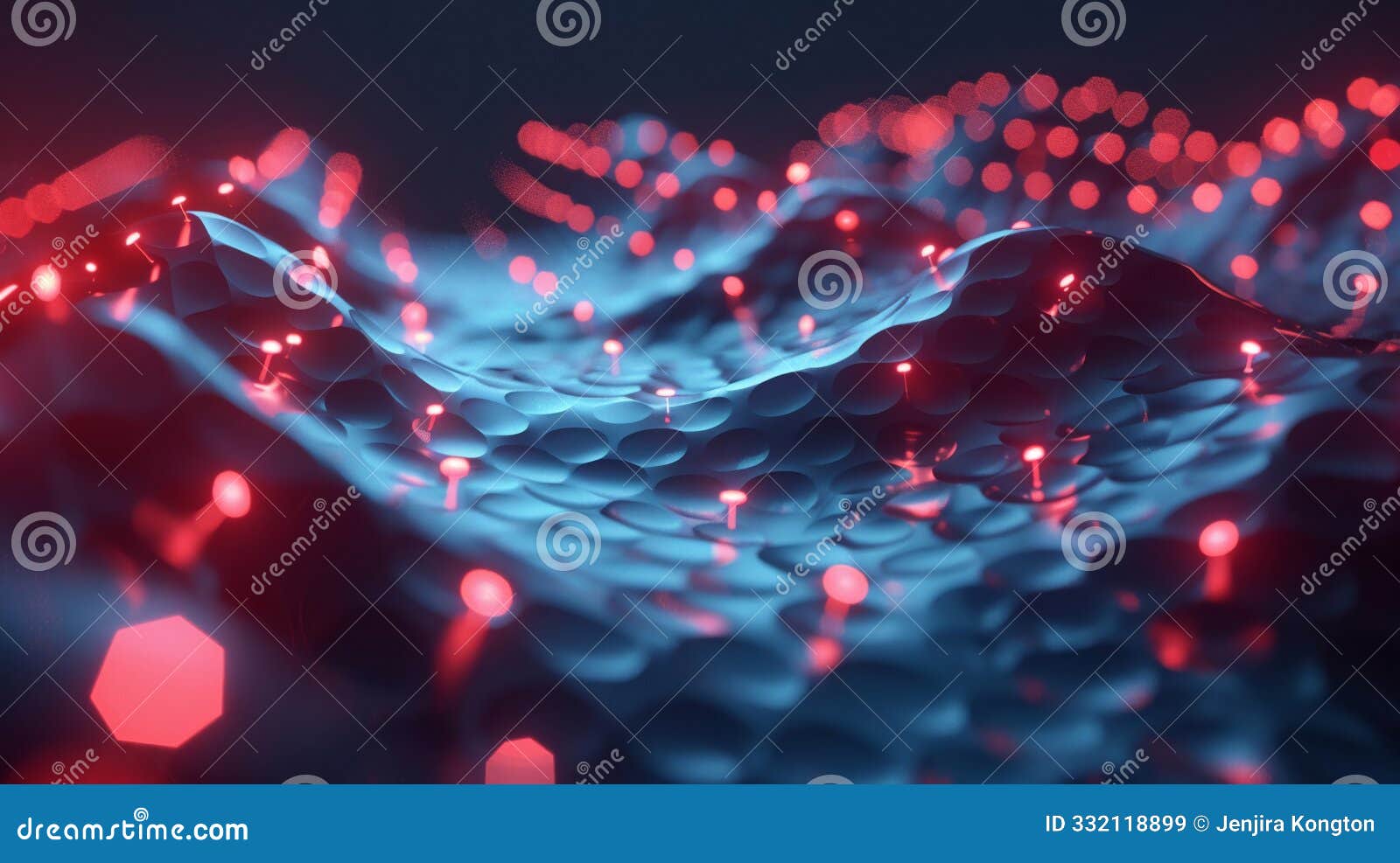 Vivid Visualization of Quantum Dots, Glowing in the Dark, Highdetail ...
