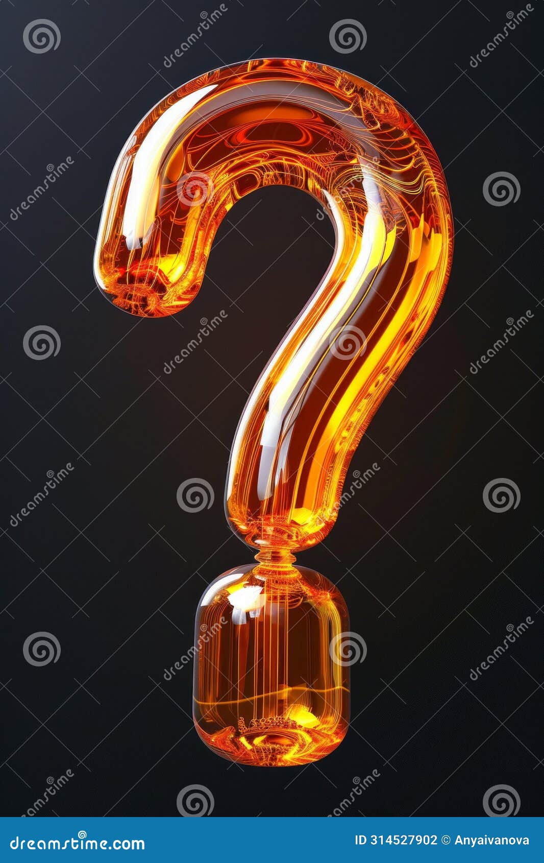 Vividly Colored Question Mark Symbol in Liquid Style Stock Photo ...
