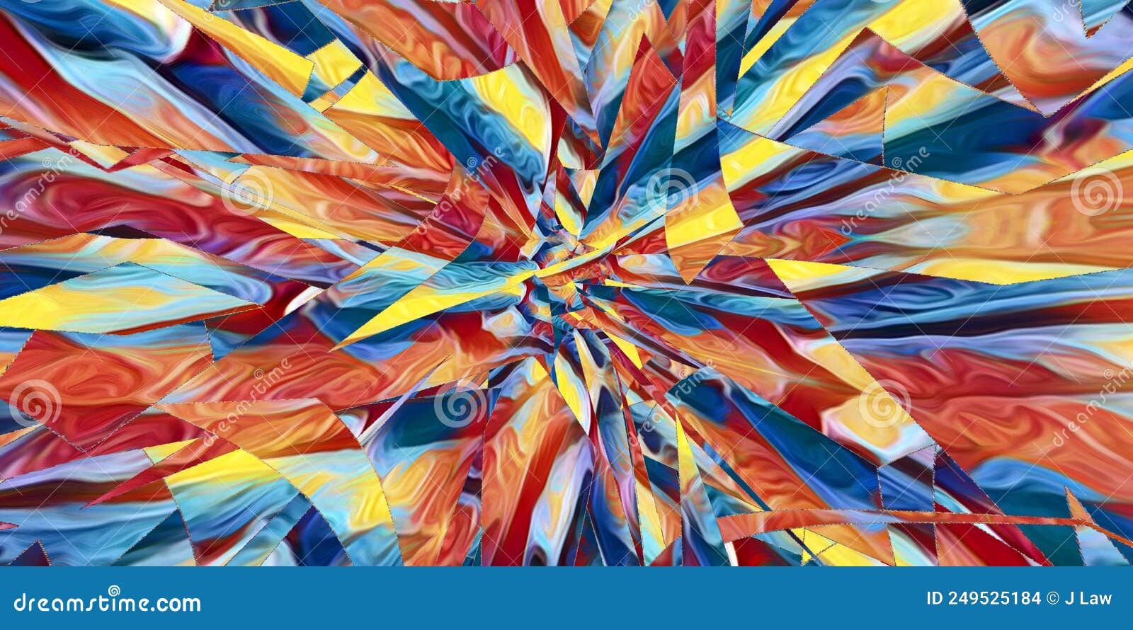 Vividly Coloured Creative Patterns and Shattered Glass Style Designs in ...