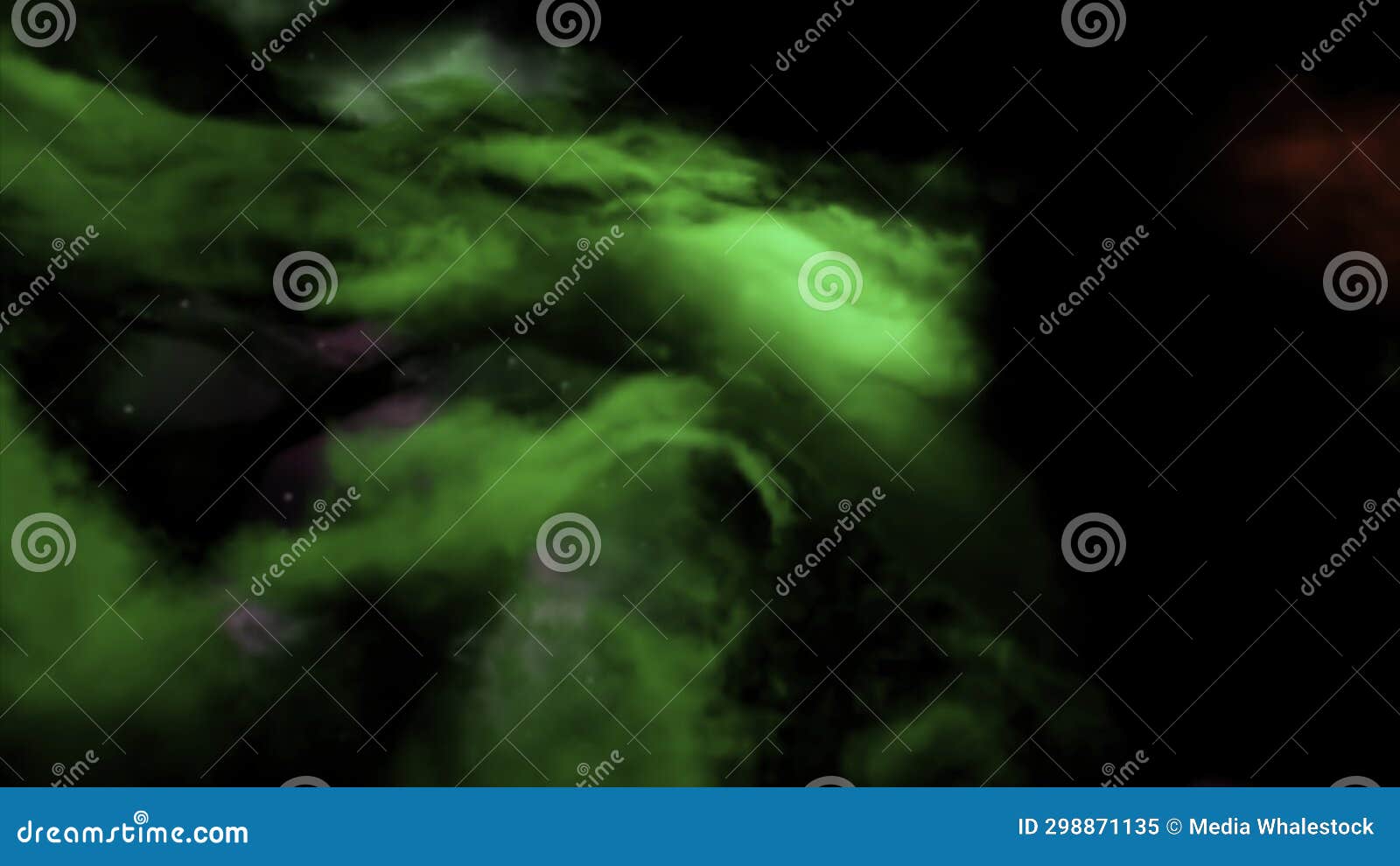 Vividly Flying Psychedelic Color Changing Stormy Clouds in a Nebula in ...