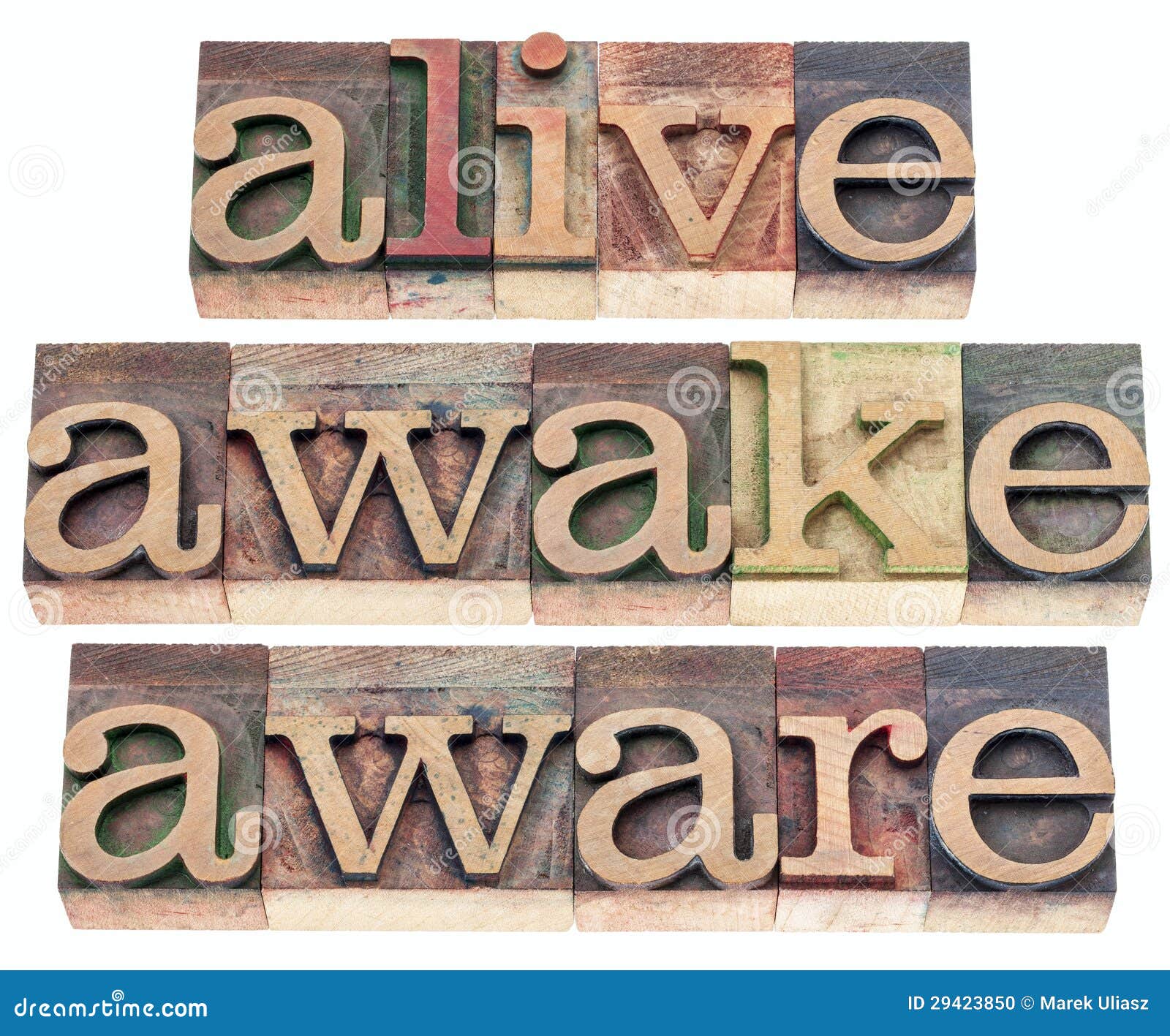 Vivo, despierto, enterado foto de archivo. Imagen de texto - 29423850