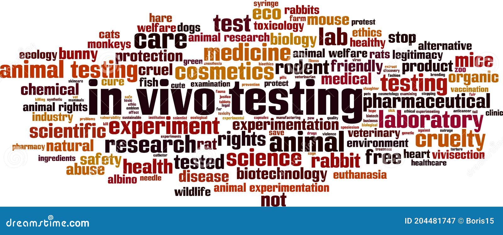 In Vivo Testing Word Cloud Cartoon Vector | CartoonDealer.com #204481747