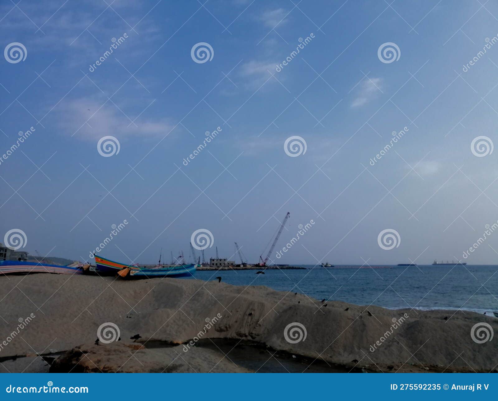Vizhinjam International Sea Port Construction in Progress Stock Image ...