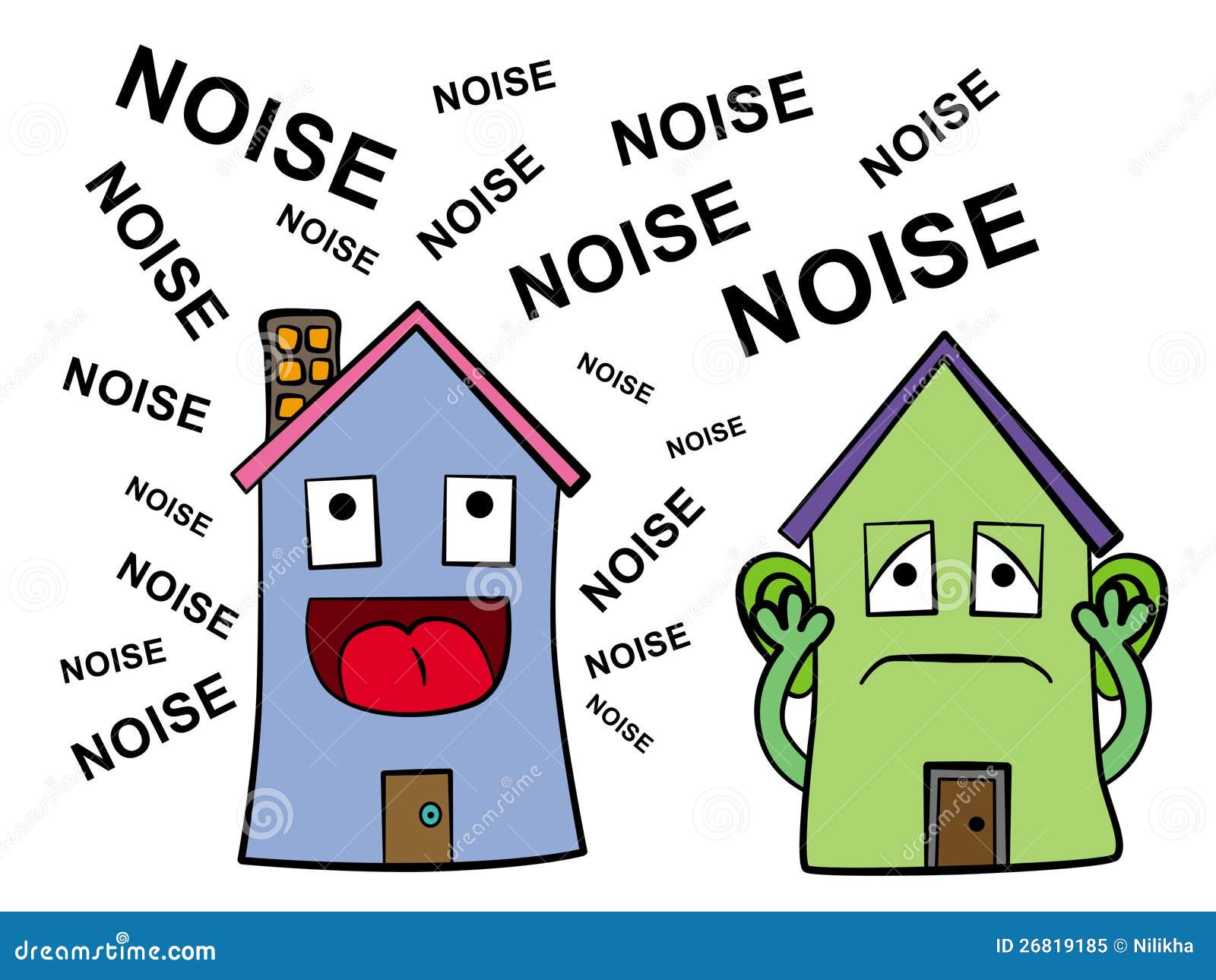 Vizinho ruidoso ilustração stock. Ilustração de ruidoso - 26819185