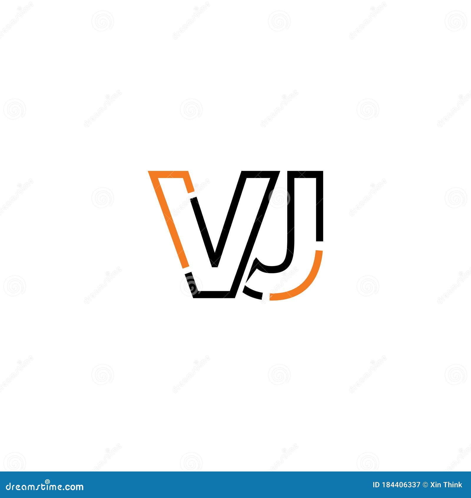 VJ Letter Logo Icon Design Template Elements Stock Vector ...