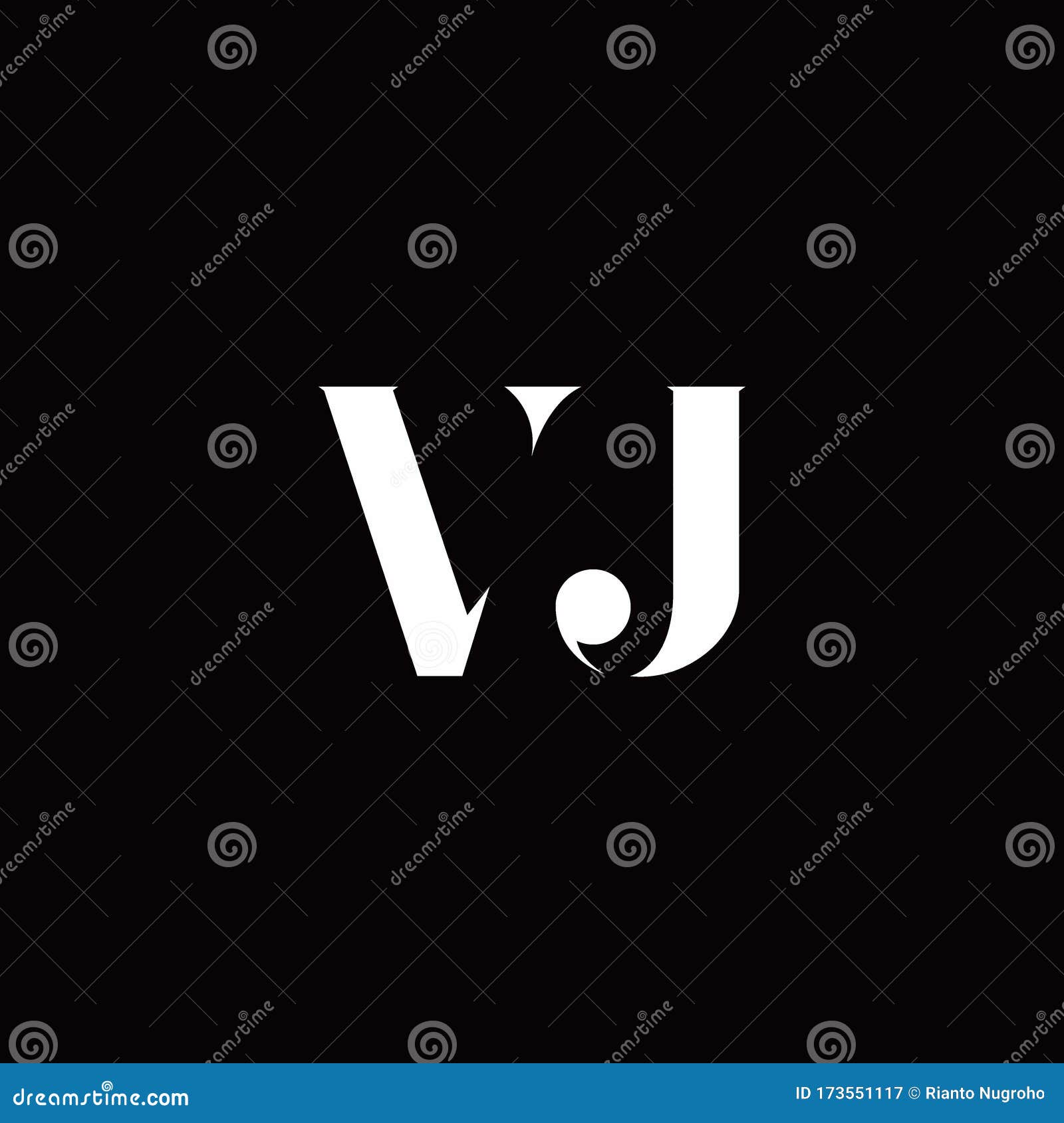 VJ Logo Letter Initial Logo Designs Template Stock Vector ...